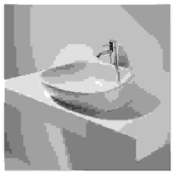 LAVABO D'APPOGGIO SIMAS BORMIO CERAMICA BIANCO MATT RETTANGOLARE 58x15x43 cm (LxHxP)