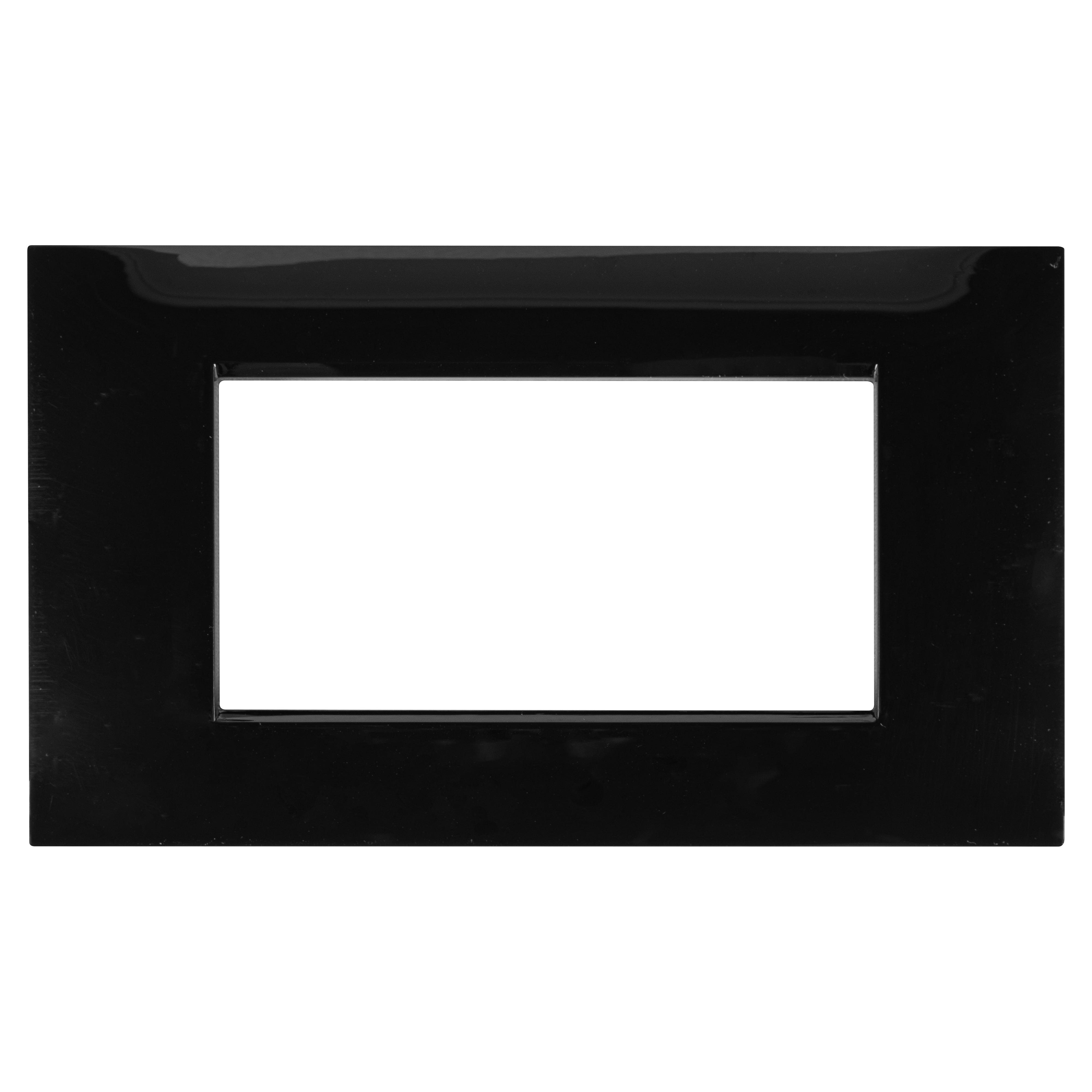 PLACCA METIS 4 MODULI IN TECNOPOLIMERO COLORE NERO LUCIDO