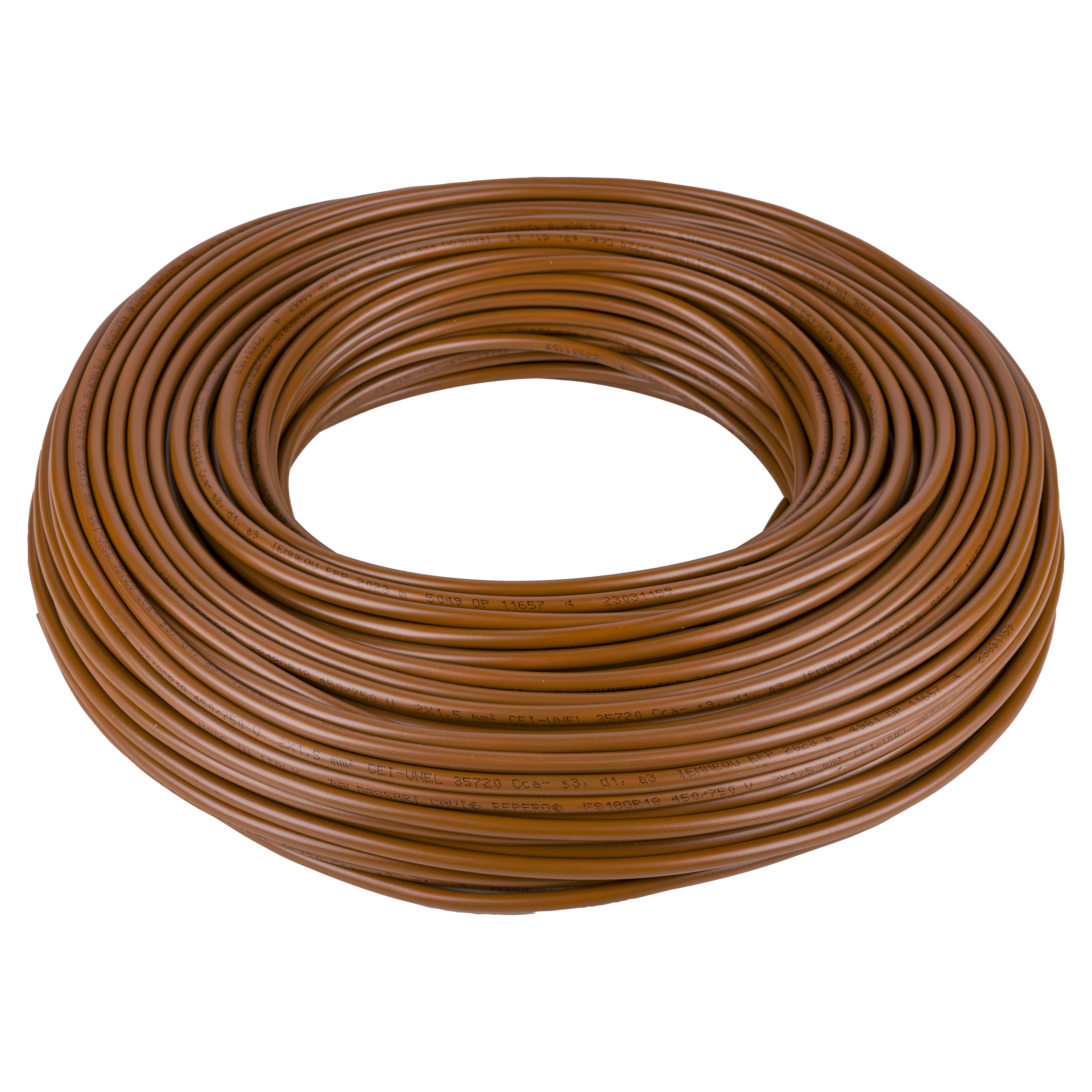 CAVO BIPOLARE FS18OR 2X1,5 mm² MARRONE 450/750V MATASSA DA 100 m