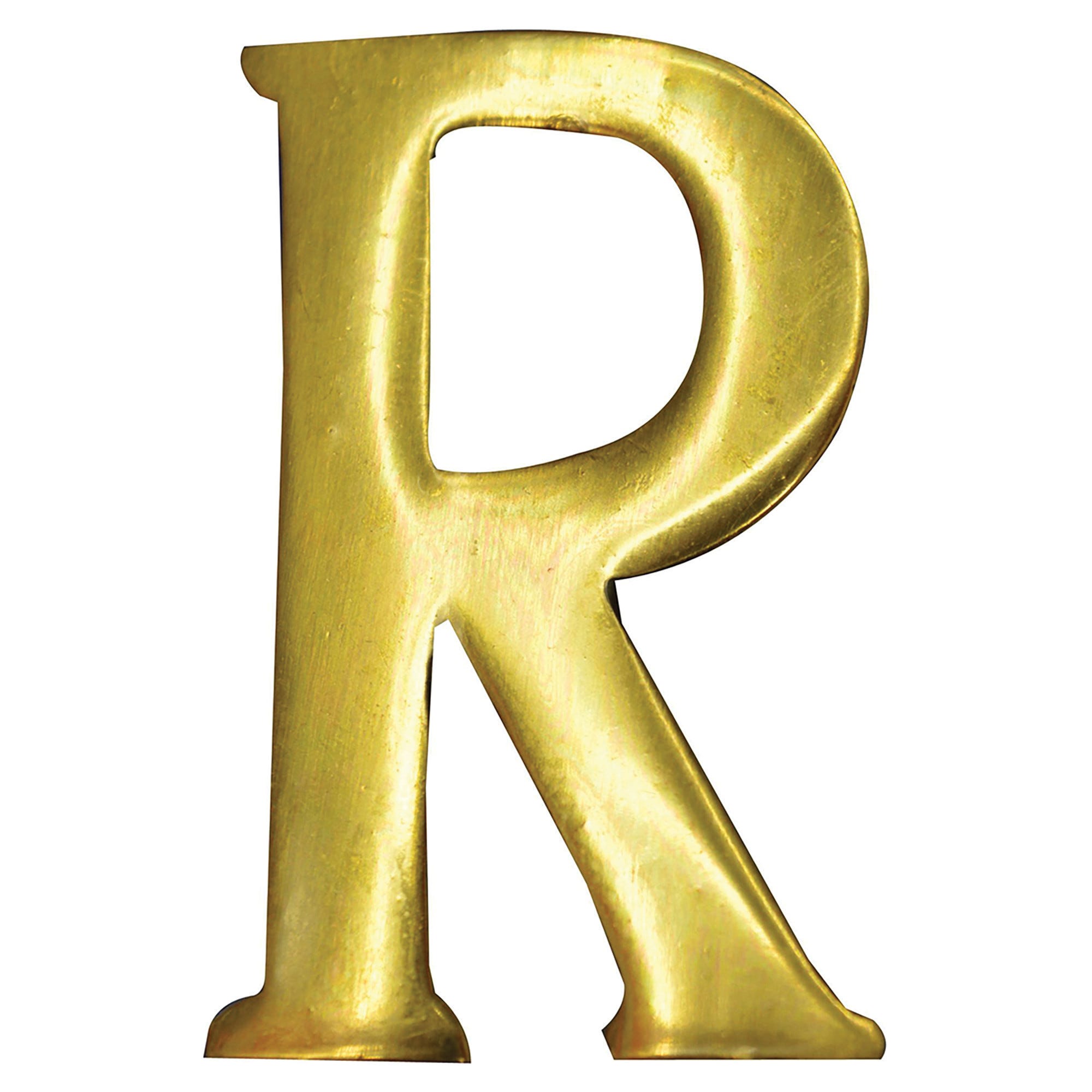 LETTERA COTTALI ''R'' 50 mm OTTONE LUCIDO VERNICIATO | Tecnomat
