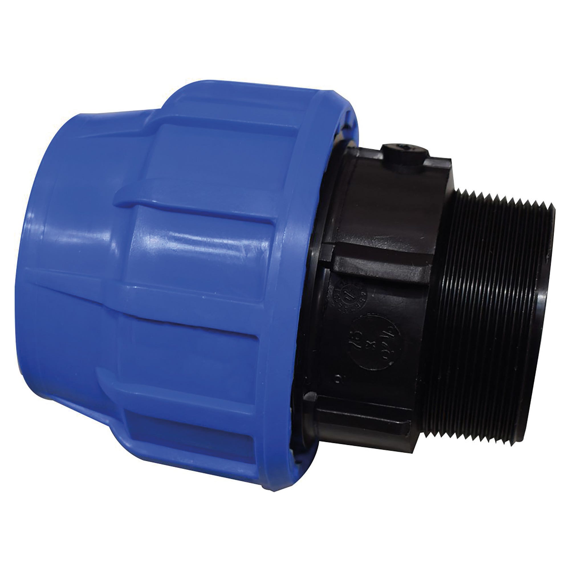 RACCORDO A COMPRESSIONE TUBO POLIETILENE DRITTO MASCHIO 2''1/2 x Ø 75 mm