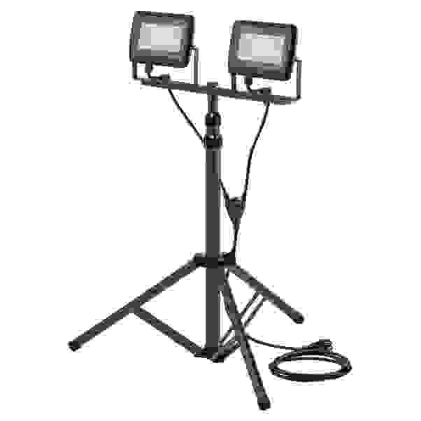 PROIETTORE LED DA CANTIERE CON TREPPIEDE 2 FARI REGOLABILI 50W CAD ...