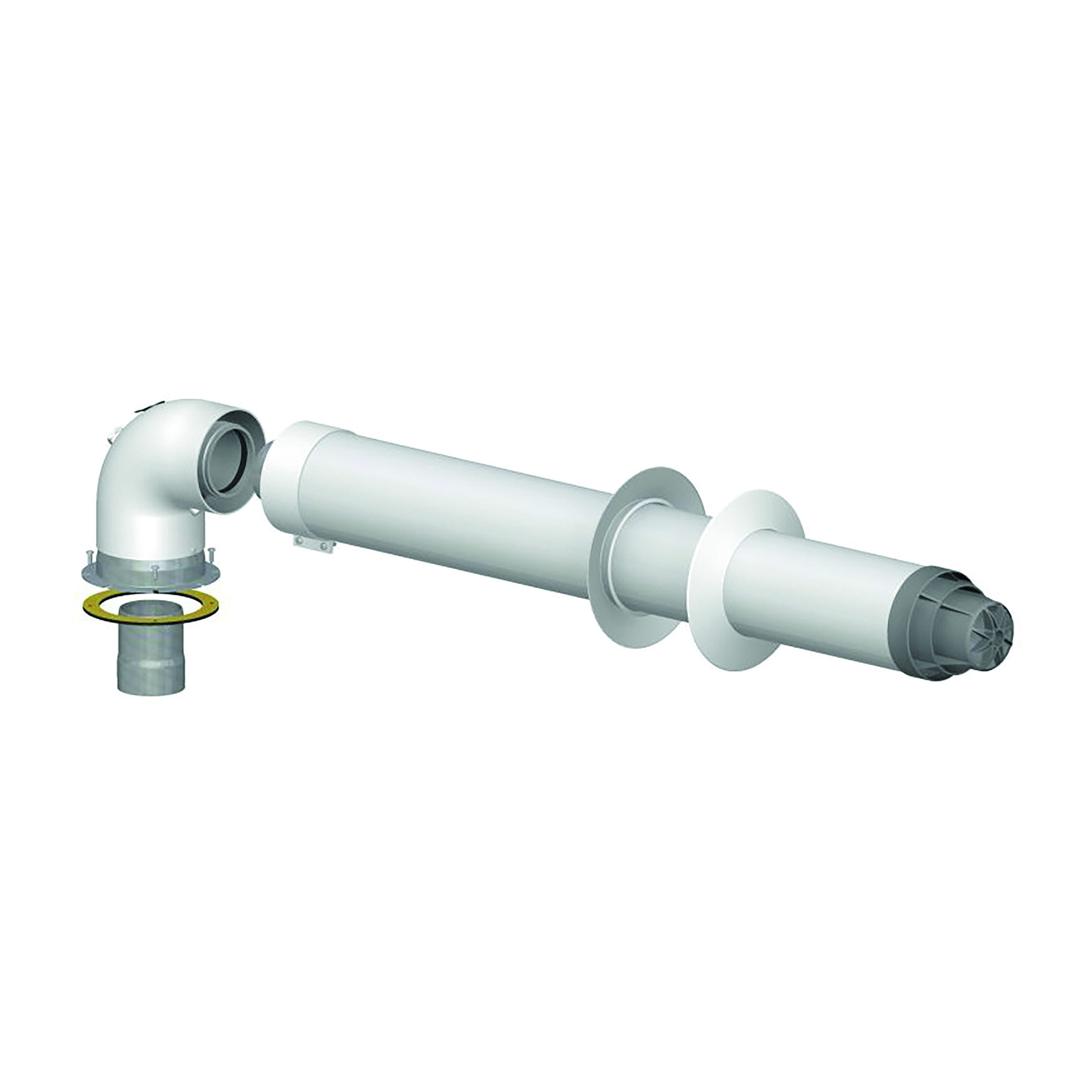 KIT SCARICO FUMI COASSIALE STABILE Ø 60/100 mm PER SCALDABAGNI A GAS ...