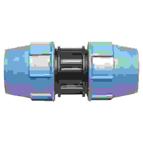 RACCORDO A COMPRESSIONE TUBO POLIETILENE MANICOTTO Ø 20x20 mm