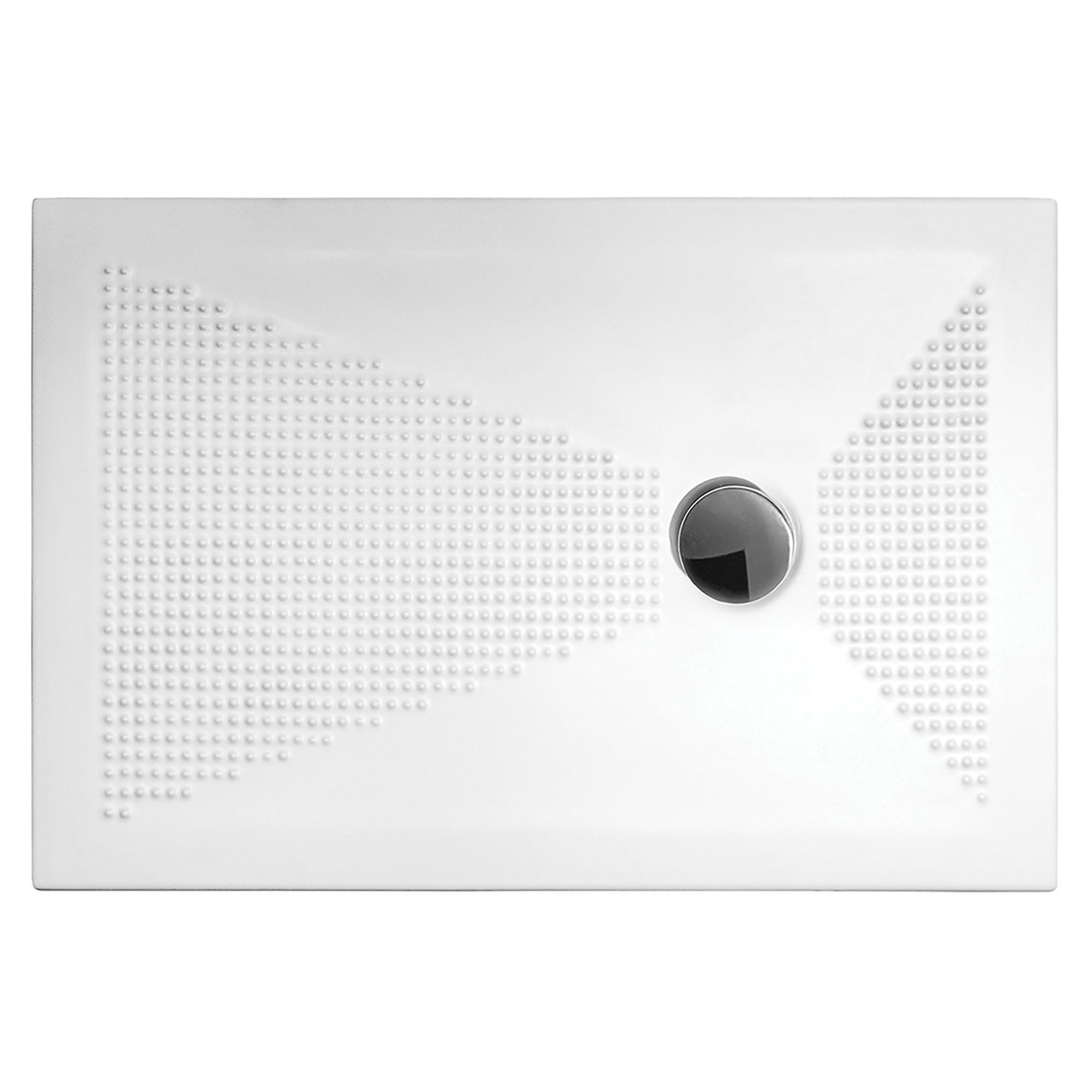 PIATTO DOCCIA ALTHEA UP IN CERAMICA BIANCO 80x120 cm H 3 cm PILETTA Ø ...