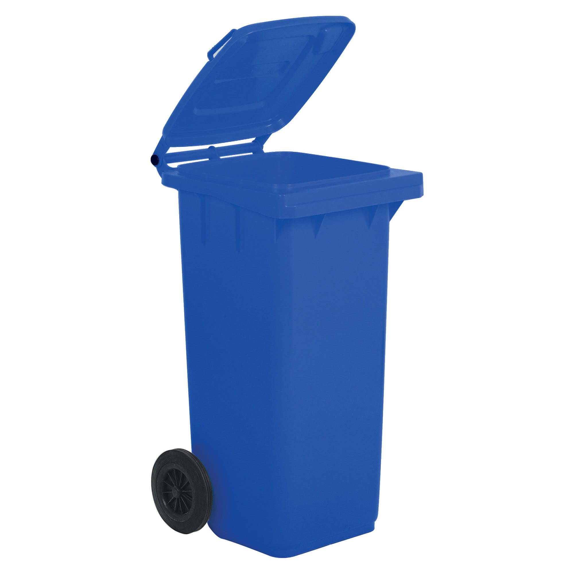 BIDONE CARRELLATO MOBILPLASTIC 120 l BLU CON COPERCHIO