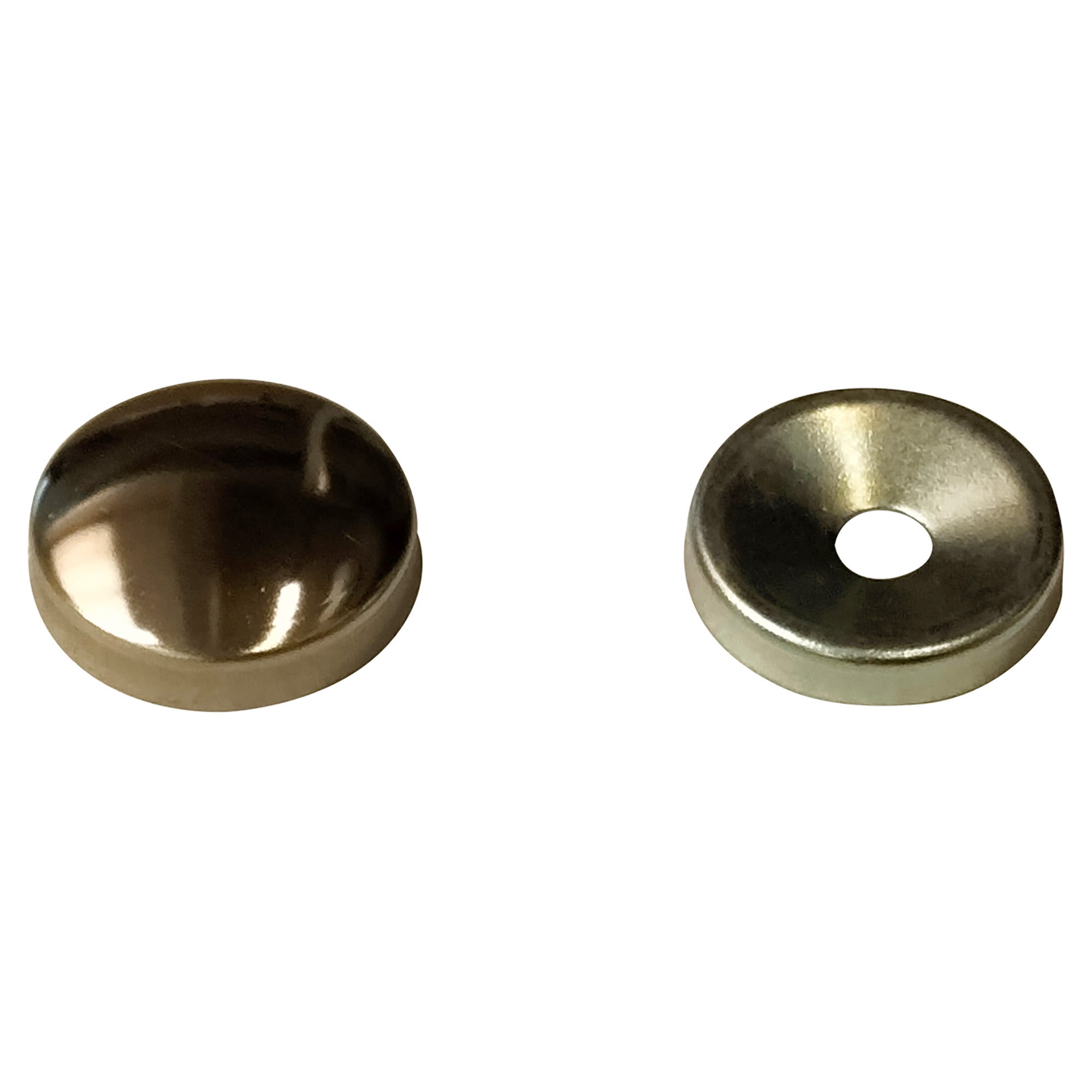 BORCHIA COPRIVITI PIANA Ø 14 mm 10 PEZZI OTTONE NICHELATO