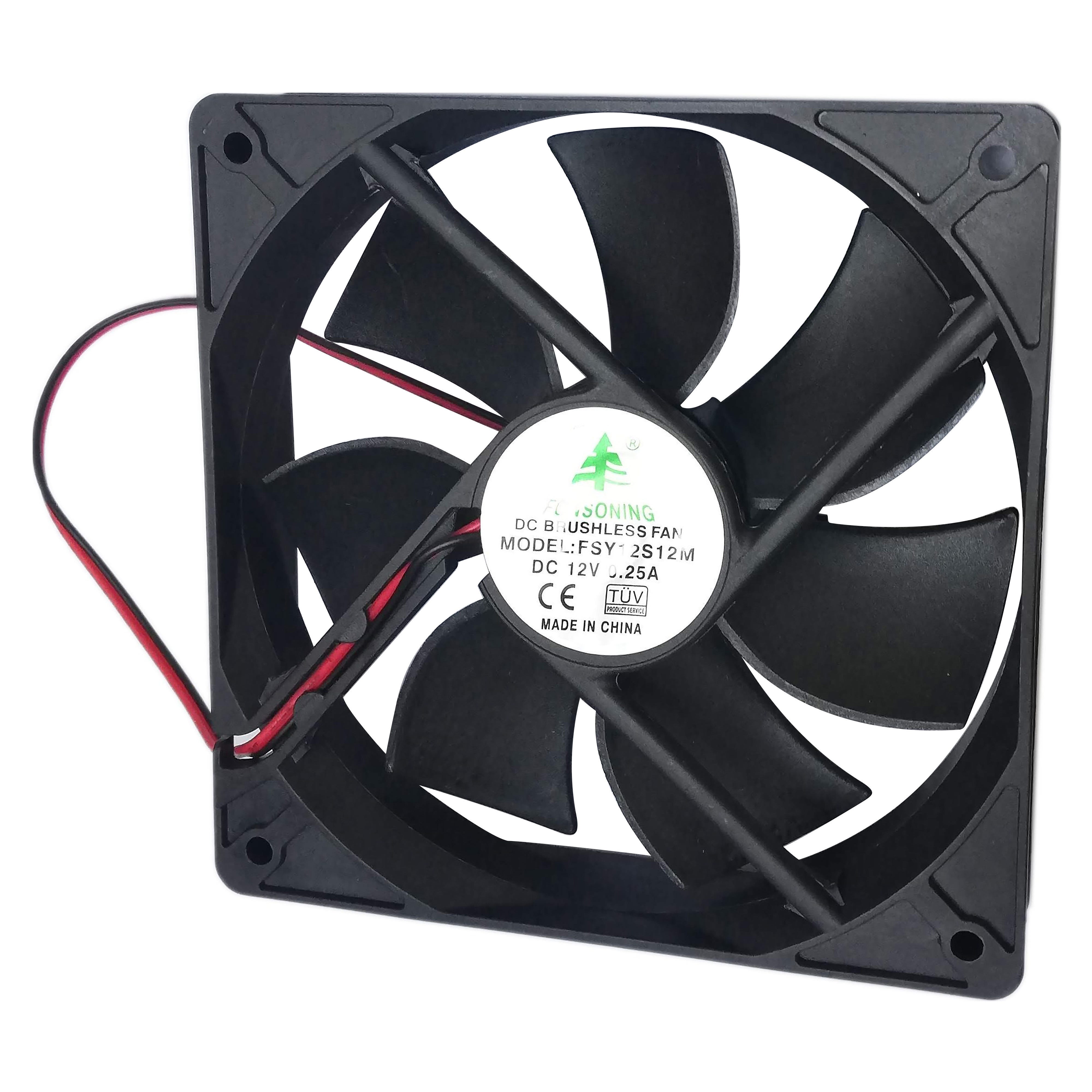 VENTOLA BRUSHLESS 0,5A DIMENSIONI 120x120x25 mm 12V