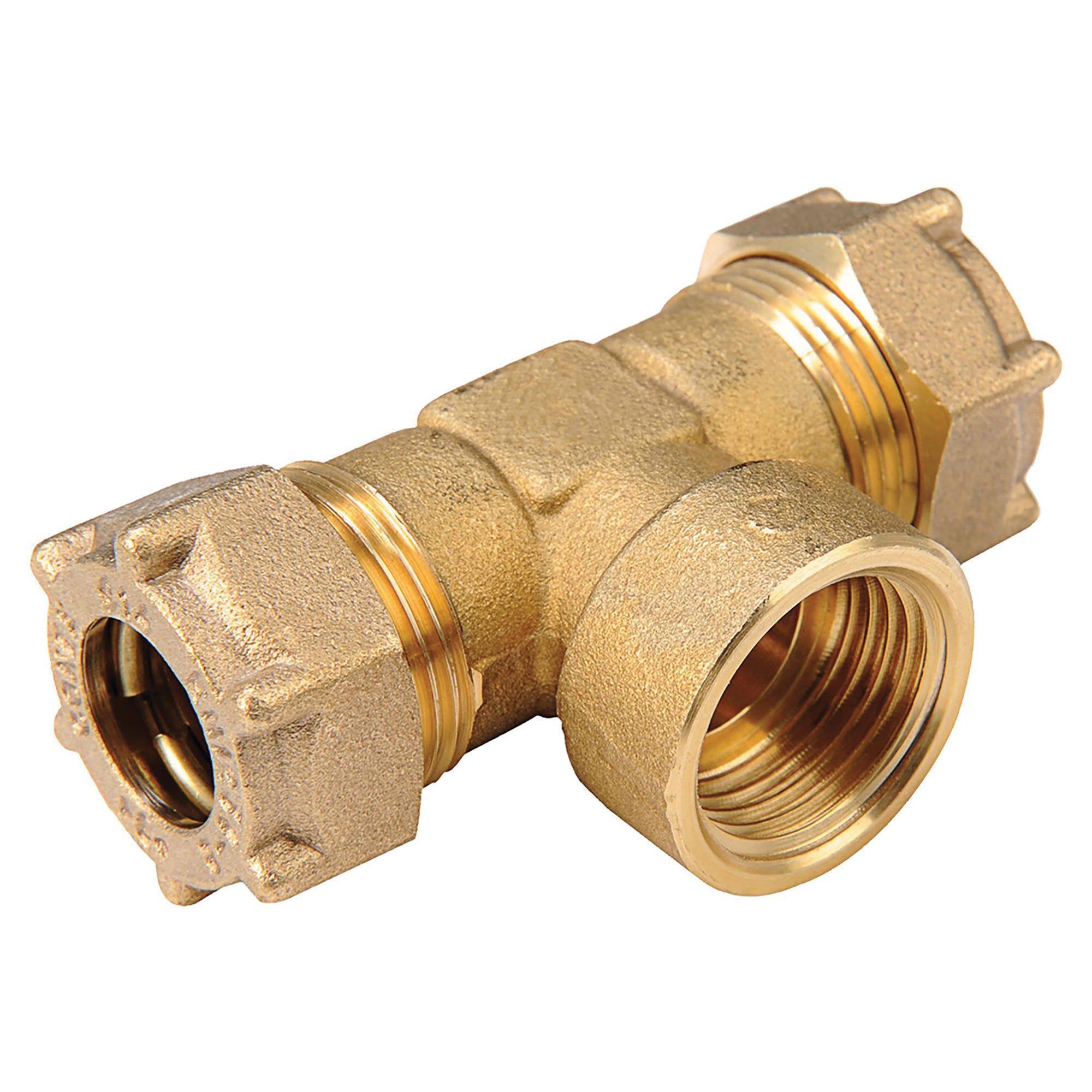 RACCORDO TEE A COMPRESSIONE BANNINGER F 1/2'' x Ø 14 mm TUBO RAME ...