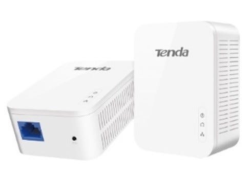 KIT POWERLINE TENDA PER CAVO DATI RJ45 FINO 1000 Mbps PORTATA MASSIMA ...