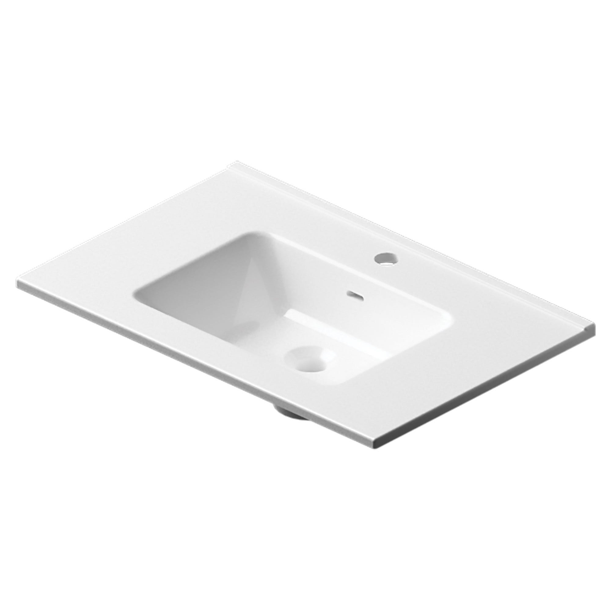 LAVABO SMALL LAUNDRY CERAMICA BIANCO 71x46 cm (LxP) | Tecnomat