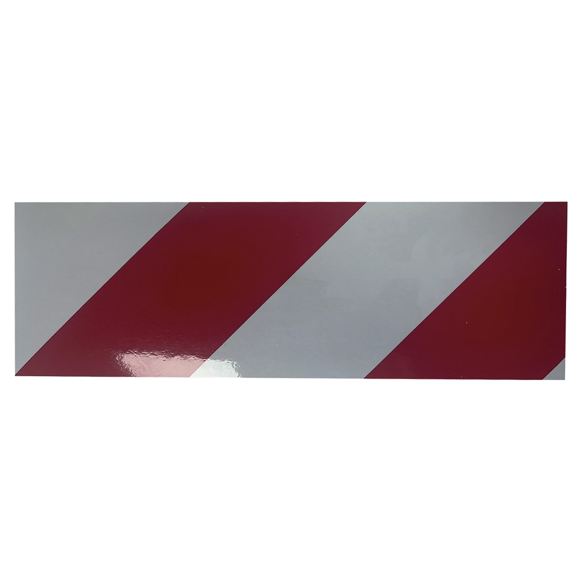 STRISCIA RIFRANGENTE ADESIVA BIANCA E ROSSA 10x30 cm