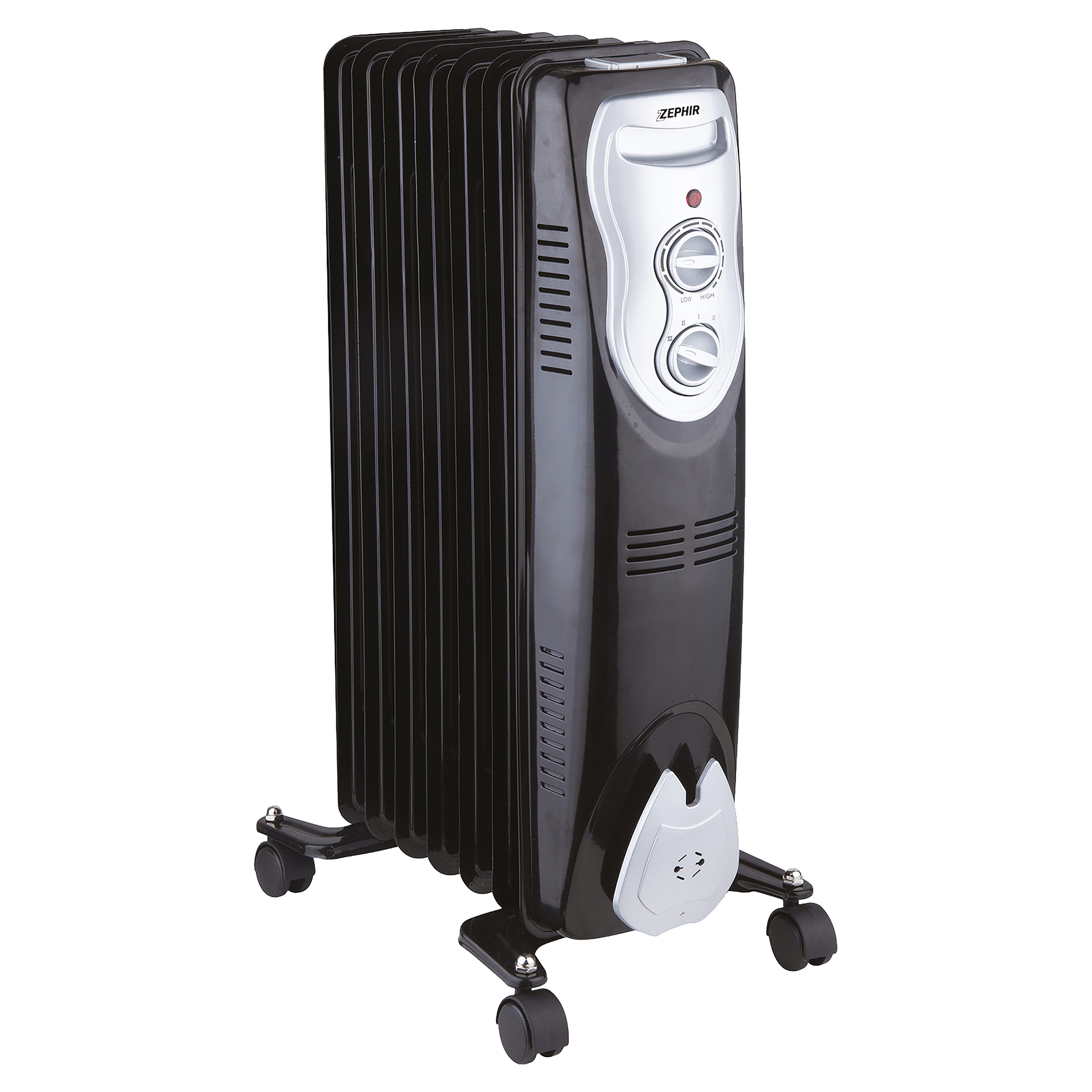 RADIATORE A OLIO 7 ELEMENTI ZEPHIR CON TERMOSTATO COLORE NERO