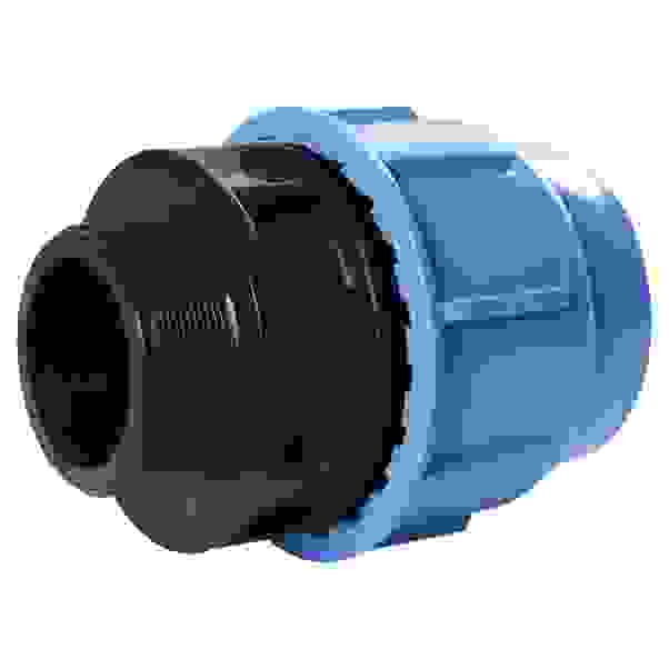 RACCORDO A COMPRESSIONE BLUSEAL DRITTO M 1"1/2xØ 50 mm PER TUBO POLIETILENE