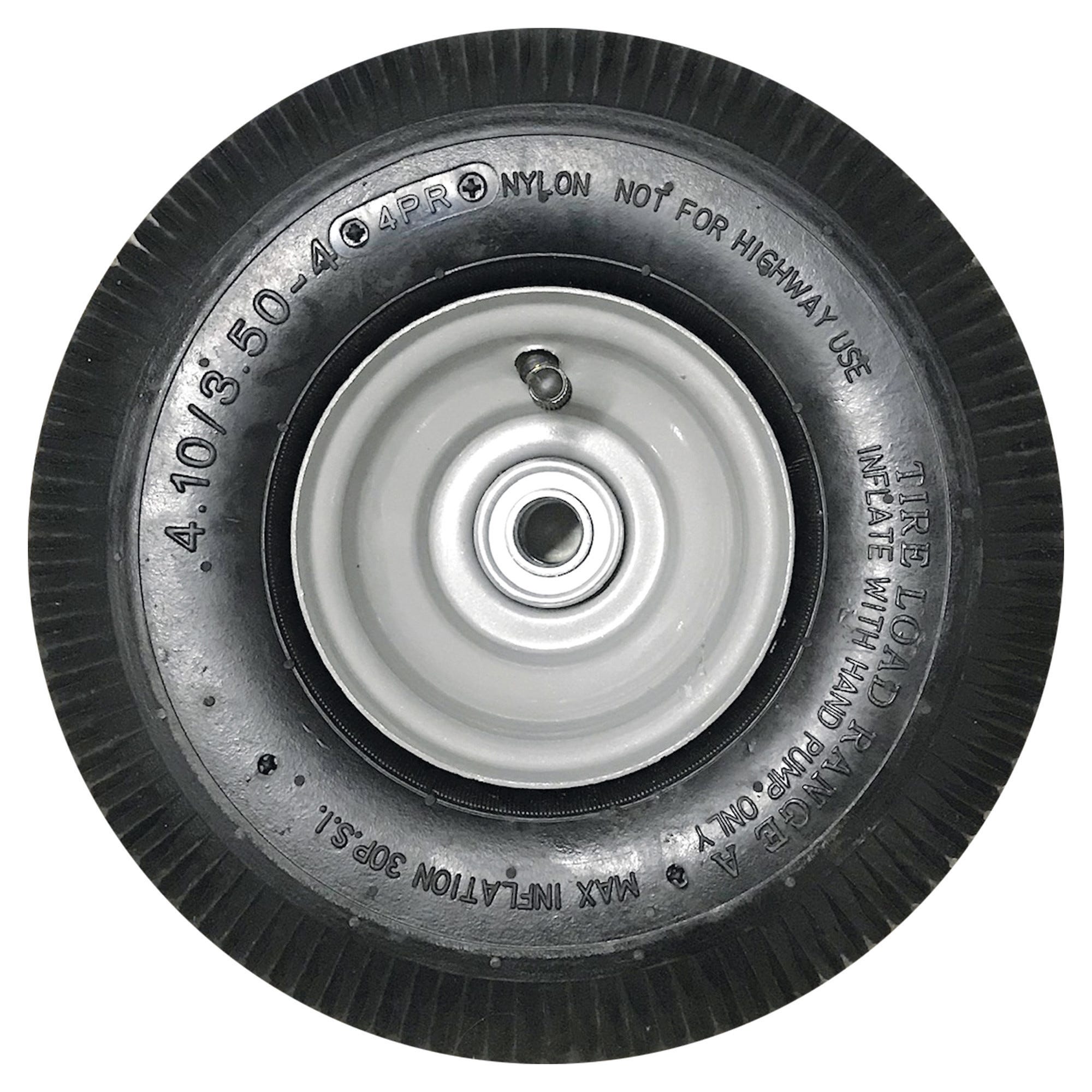 RUOTA PNEUMATICA Ø260 mm PORTATA 400 kg GOMMA NERA RINFORZATA PER ...