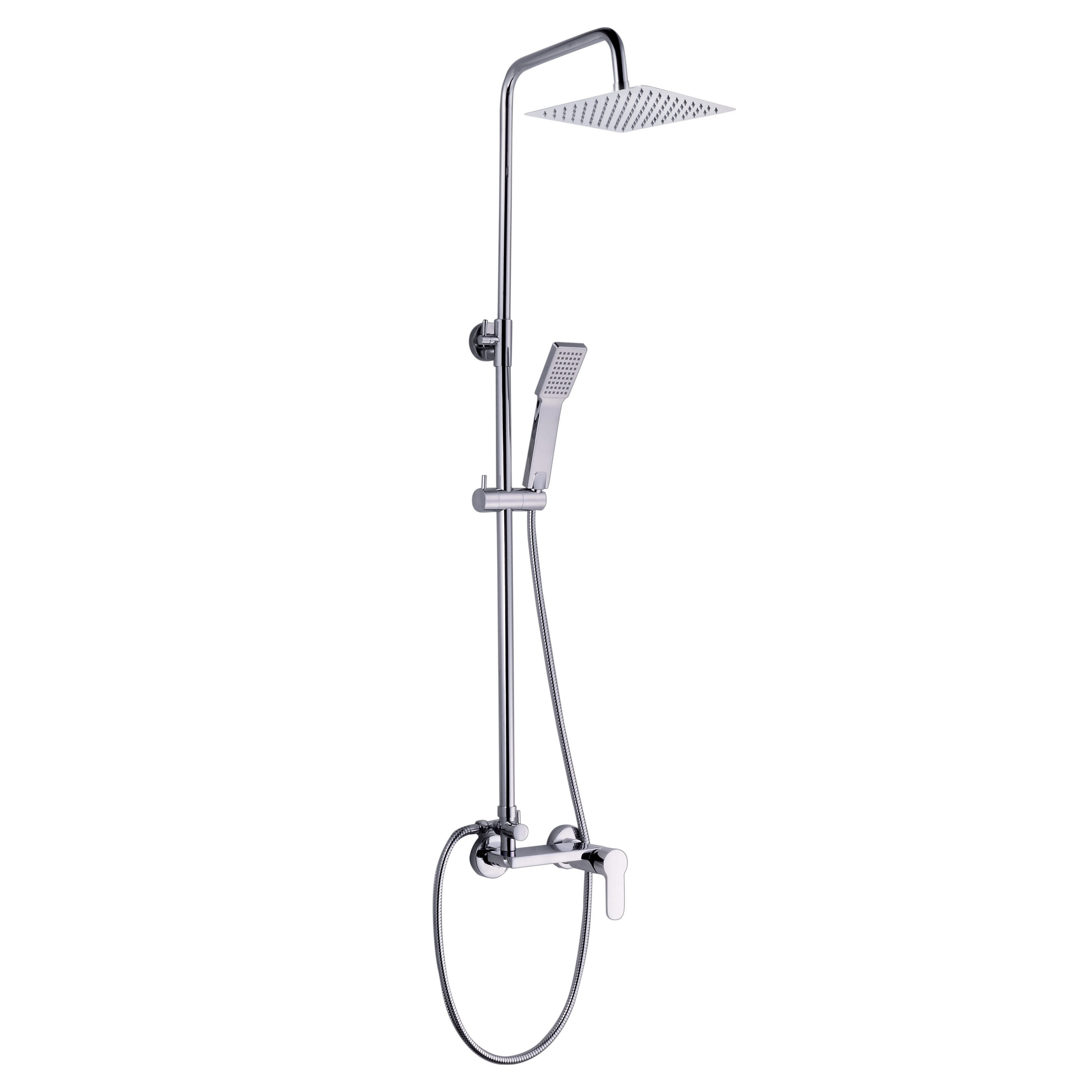 COLONNA DOCCIA TIBERIA BLACK CON MISCELATORE ULTRAPIATTO E PORTASAPONE ...