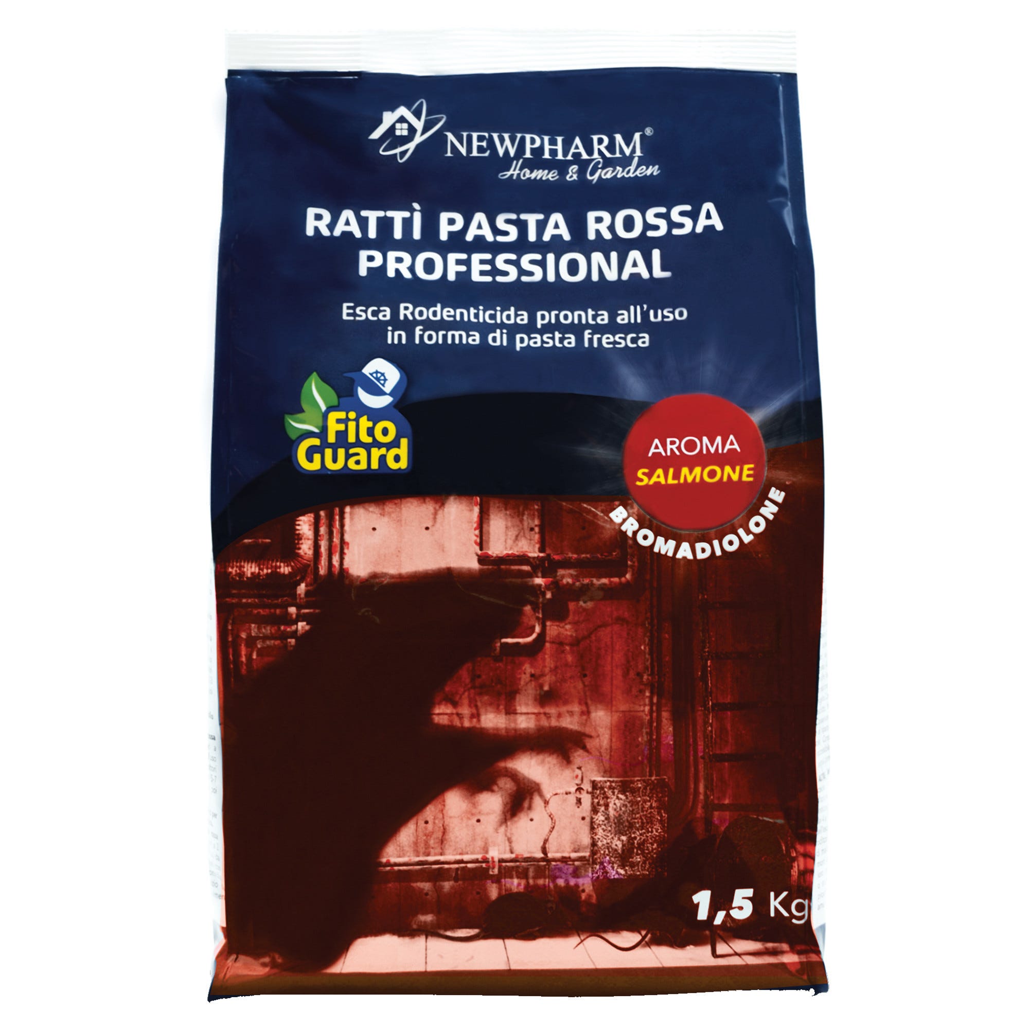 PASTA RODENTICIDA ROSSA PER TOPI 50ppm PRONTO ALL'USO 1,5 kg