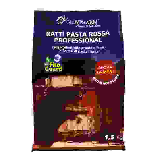 PASTA RODENTICIDA ROSSA PER TOPI 50ppm PRONTO ALL'USO 1,5 kg