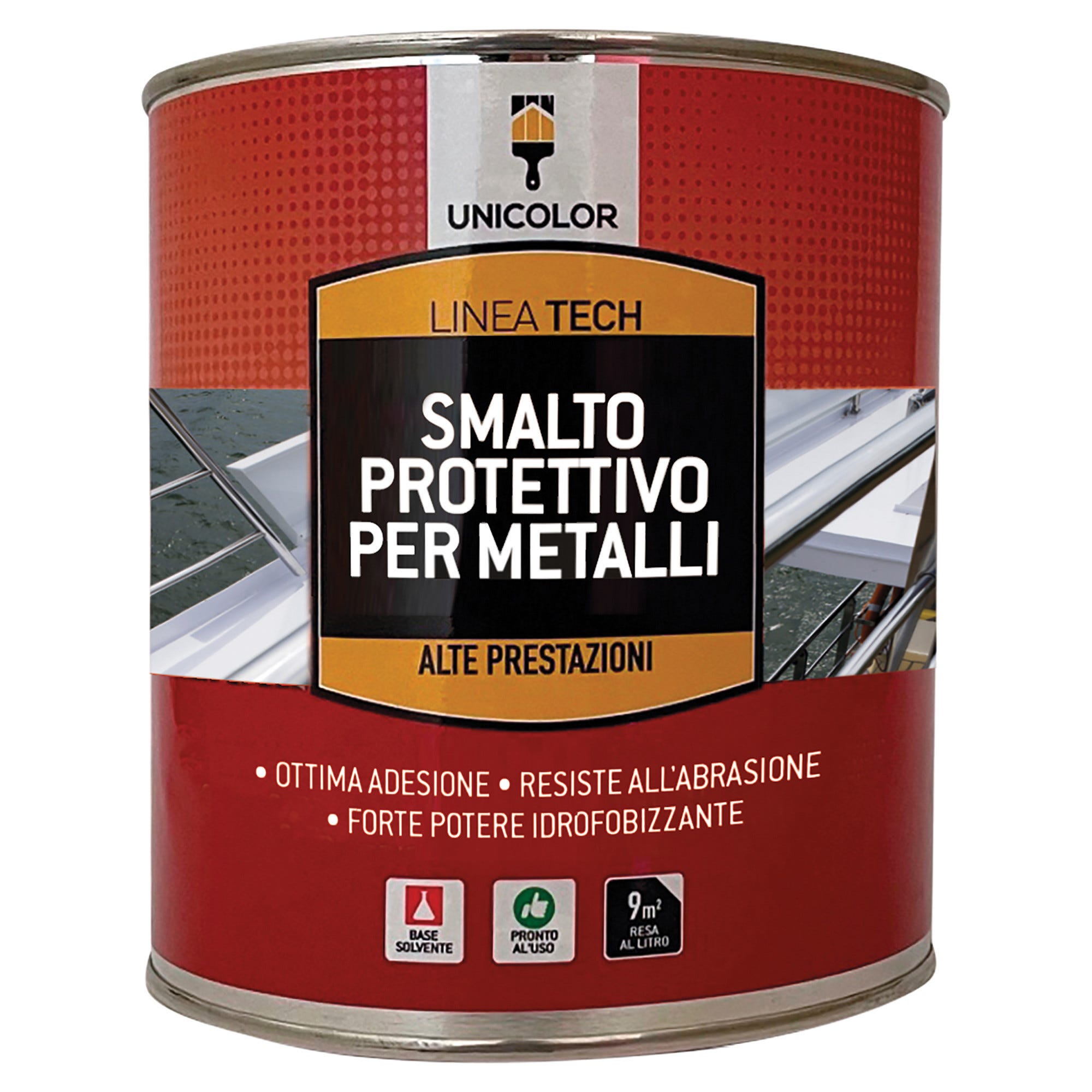 SMALTO PROTETTIVO UNICOLOR 0,75 l PER METALLI TRASPARENTE 10-12 m² CON ...