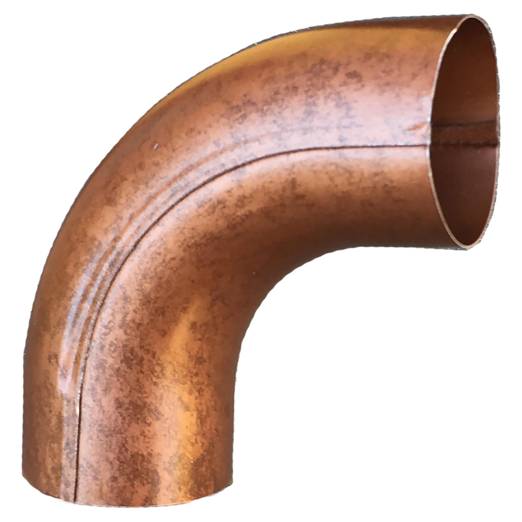 CURVA 87° Ø 80 mm FINTO RAME LAMIERA PREVERNICIATA