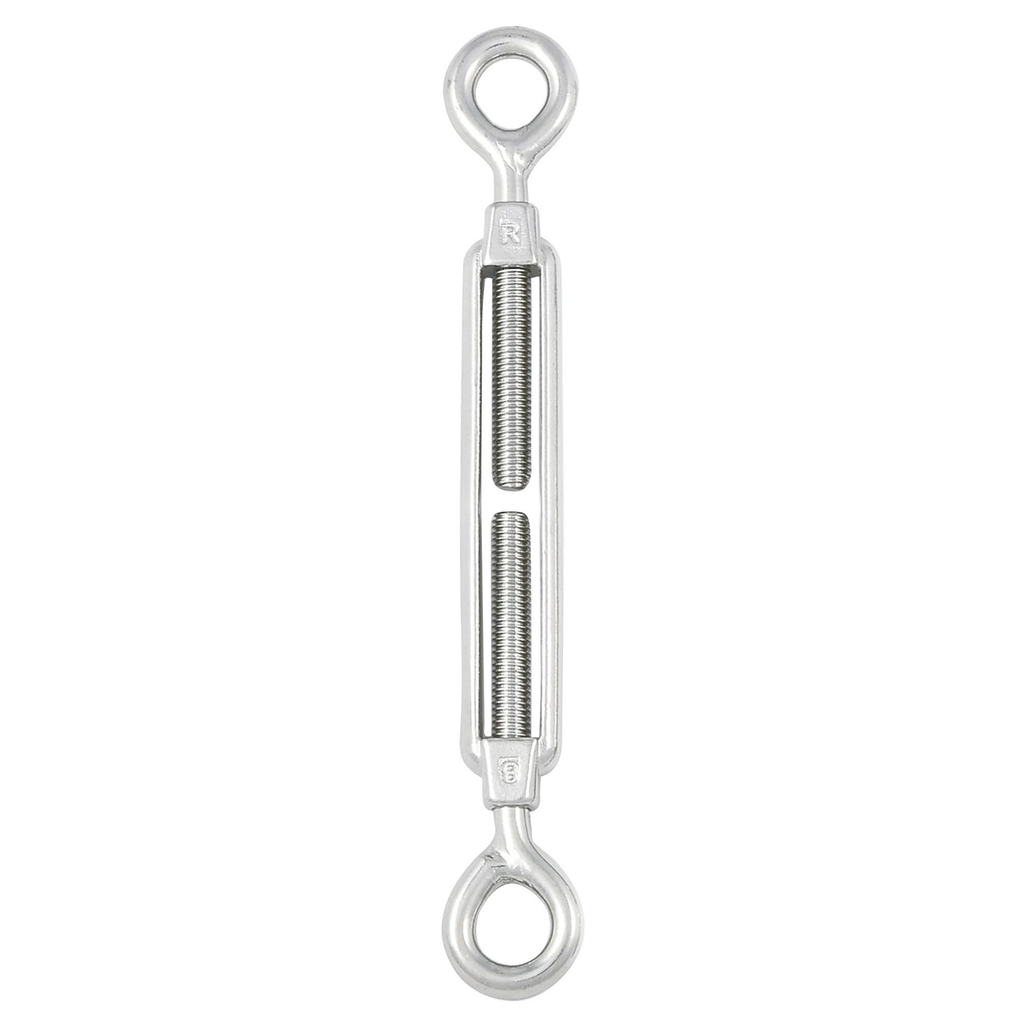 TENDITORE 2 OCCHIOLI 6 mm ACCIAIO INOX AISI 316 PORTATA 80 kg