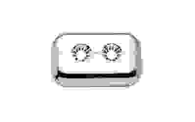 ROSETTA RADIATORI RETTANGOLARE CROMO DOPPIO FORO Ø 10 - 16 mm