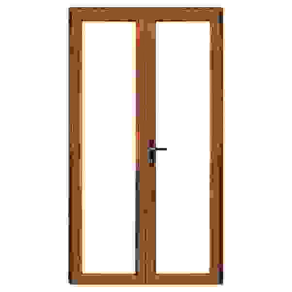 PORTA FINESTRA IN PVC ROVERE GOLD 2 ANTE CON SERRATURA 120x220 cm (LxH)