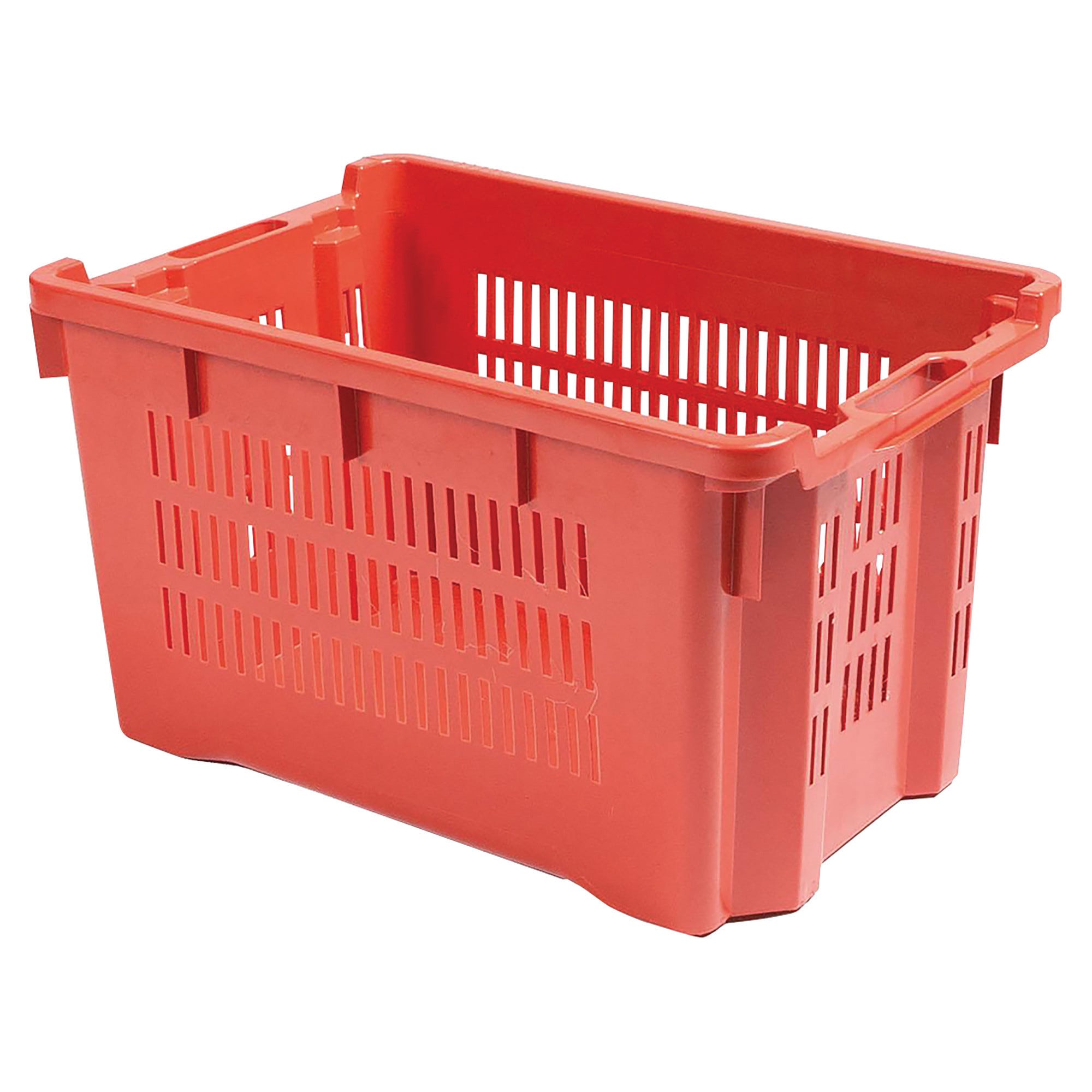 CASSA ICS ROSSA RETTANGOLARE 56x35x31 cm (LxHxP) 40 l FORATO CHIUSO ...