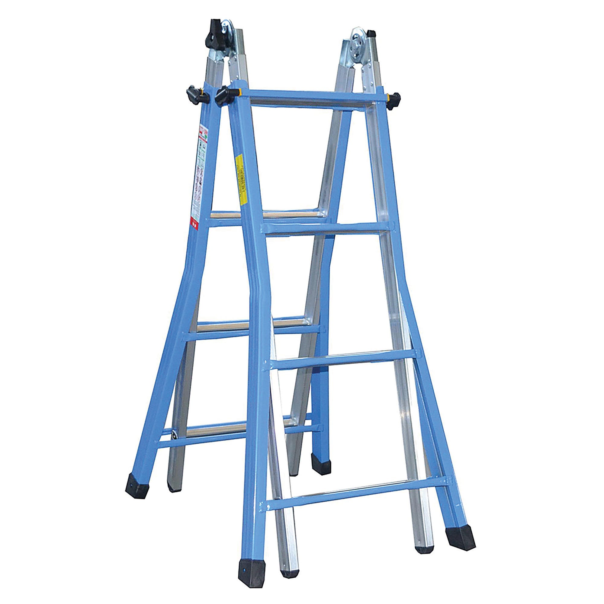 SCALA TELESCOPICA 5+5 ACCIAIO 135/470 cm 5 + 5 PIOLI D.Lgs 206/2005 ...