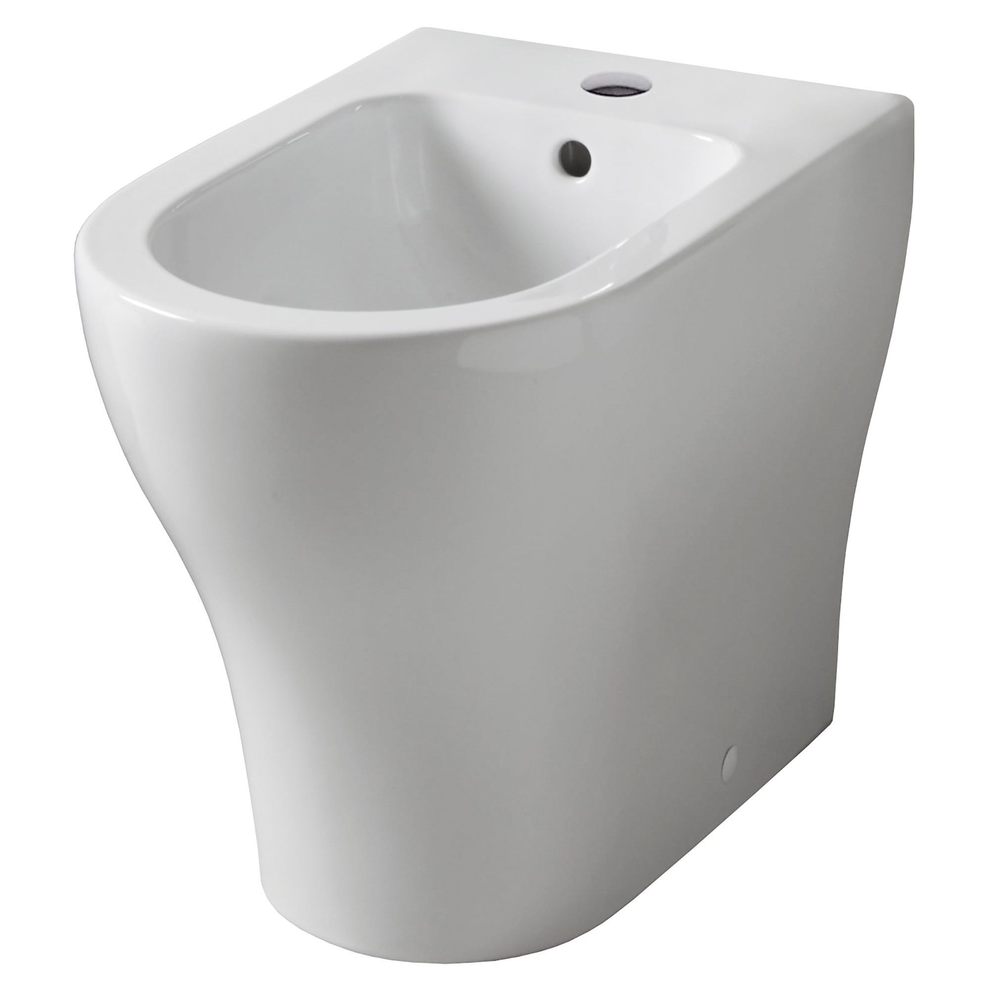 BIDET SERIE MILANO FILO MURO A TERRA CERAMICA BIANCA