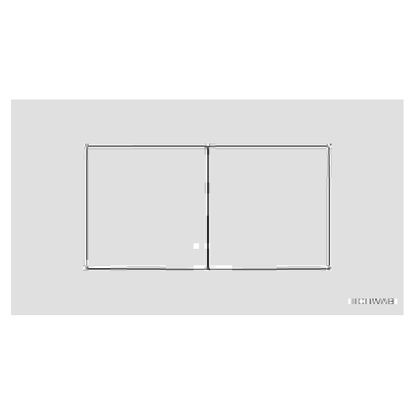 PLACCA WC SCHWAB GAIOS DOPPIO TASTO BIANCA PER CASSETTA WC A TELAIO STRETTO DUPLO 387