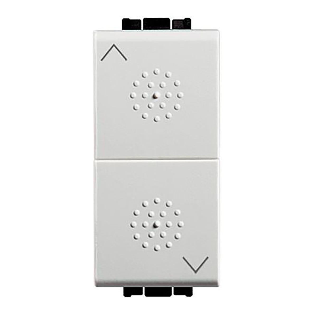 PULSANTE DOPPIO BTICINO LIGHT INTERBLOCCATO 10A 250 VAC 1P+NO + 1P/NO