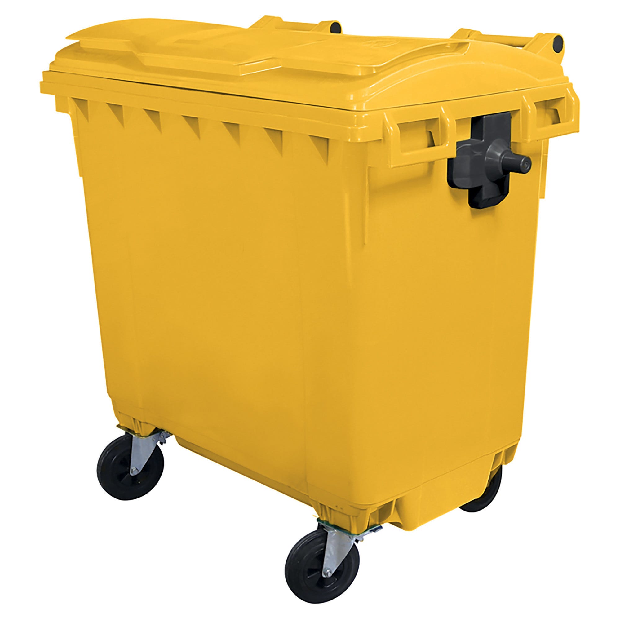 CASSONETTO DIFFERENZIATA MOBILPLASTIC 770 l GIALLO CON 4 RUOTE | Tecnomat