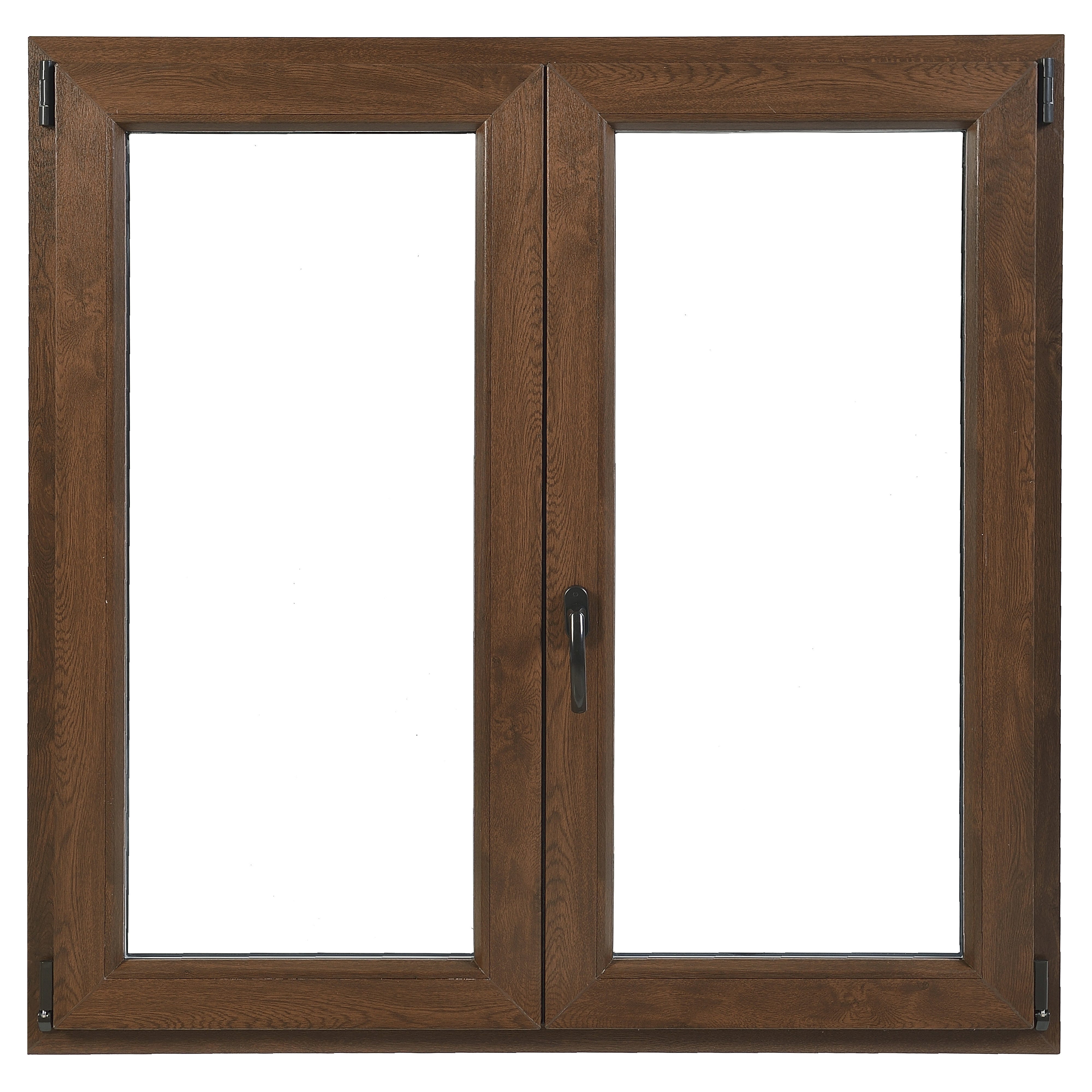 FINESTRA IN PVC NOCE 2 ANTE 120x120 cm (LxH) | Tecnomat