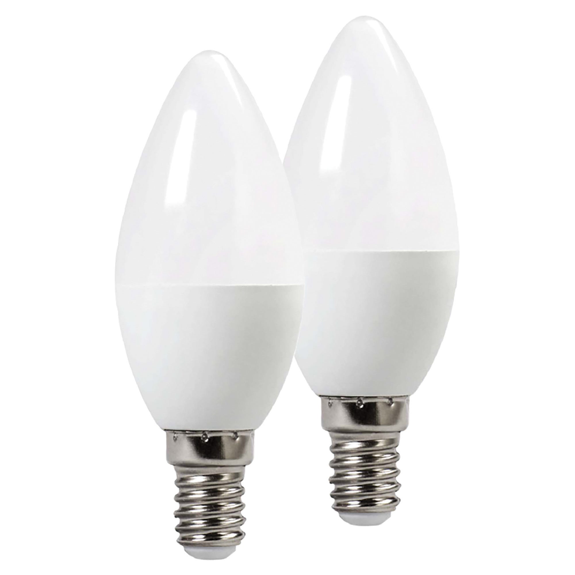 2 LAMPADINE VIVIDA LED OLIVA E14 5W=37W 425 lumen 3000K LUCE CALDA Ø ...
