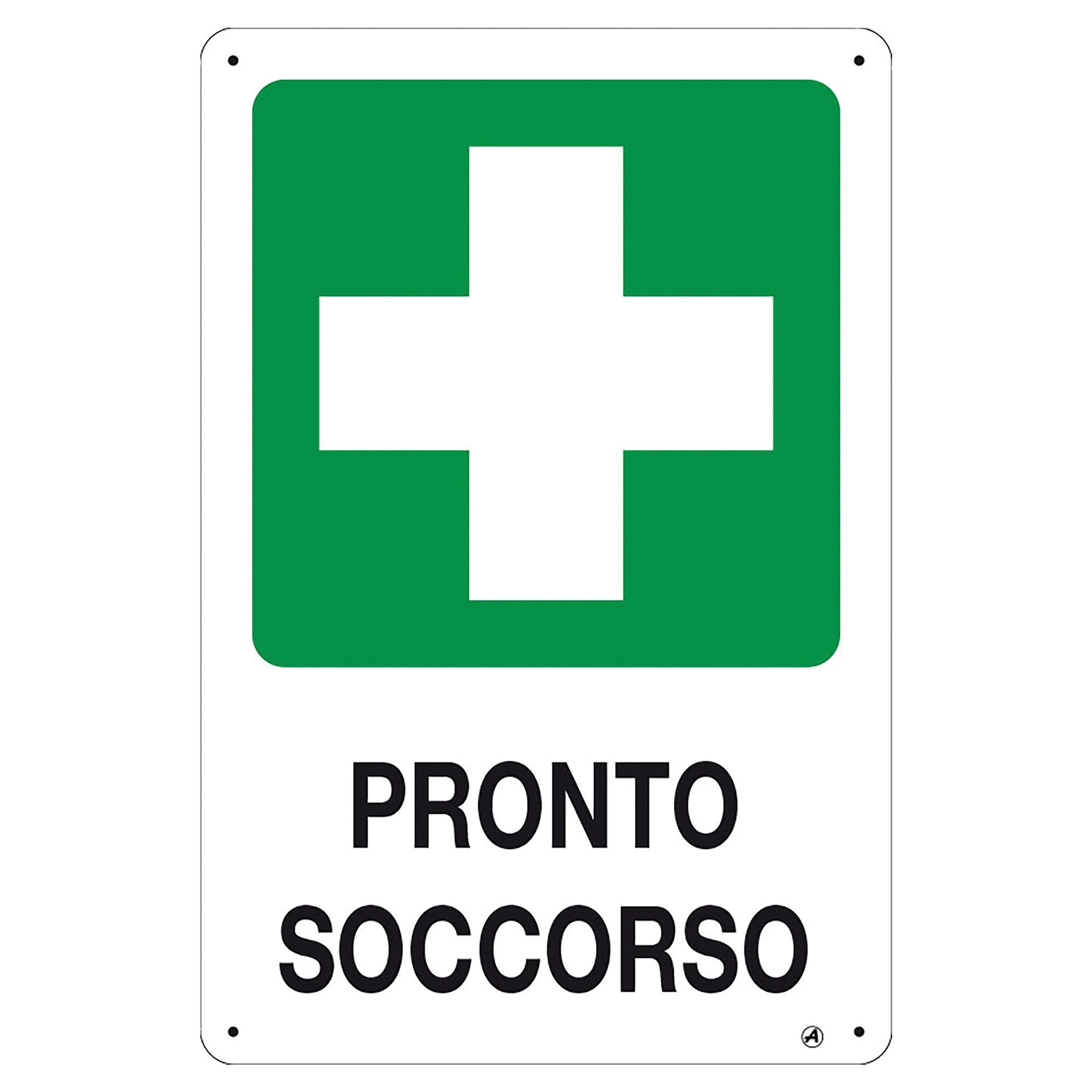 CARTELLO PRONTO SOCCORSO IN PVC 20x30 cm