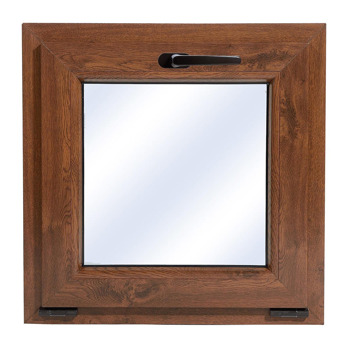 FINESTRA IN PVC NOCE APERTURA VASISTAS 60x60 cm (LxH) | Tecnomat