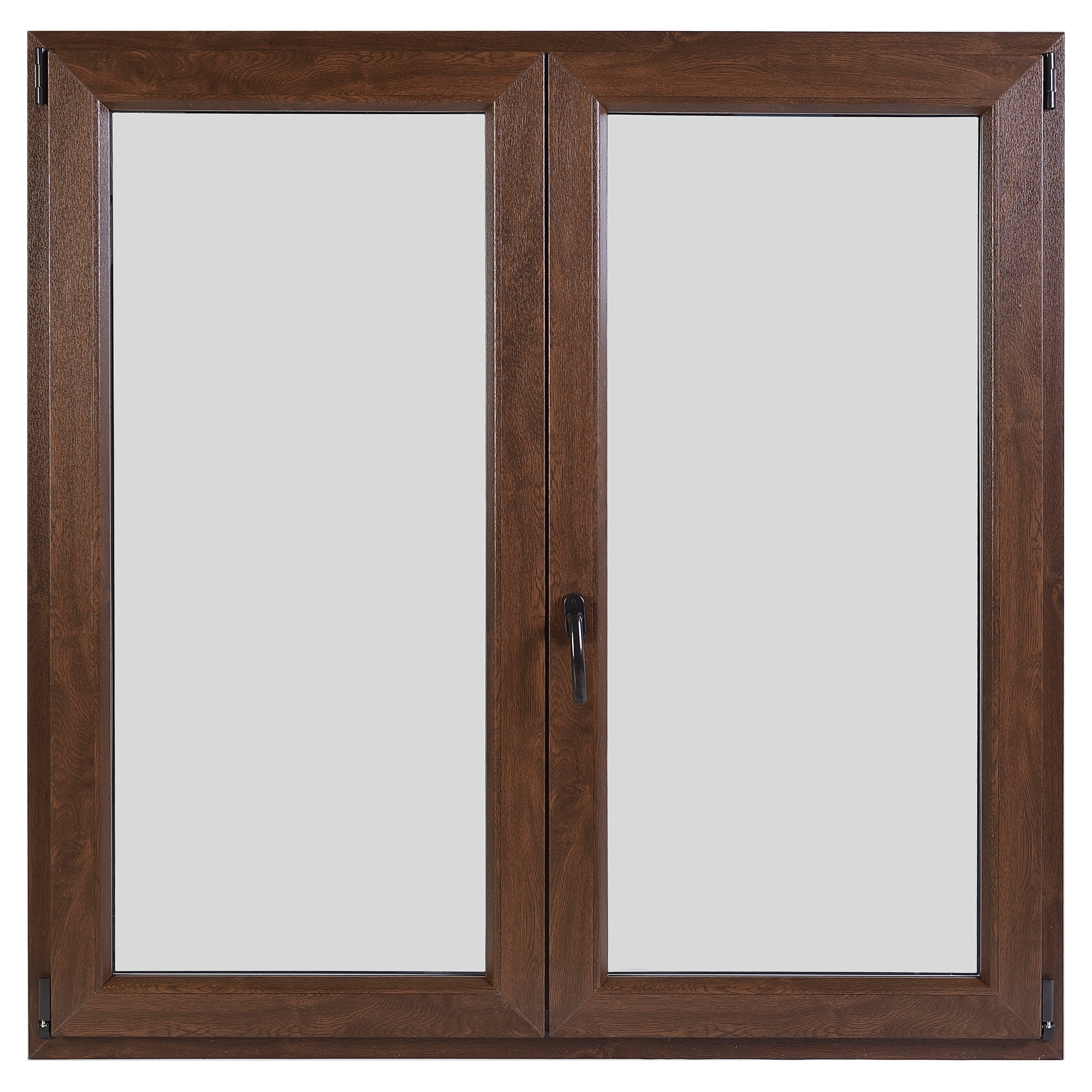 PORTA FINESTRA IN PVC NOCE 2 ANTE CON SERRATURA 120x220 cm (LxH)
