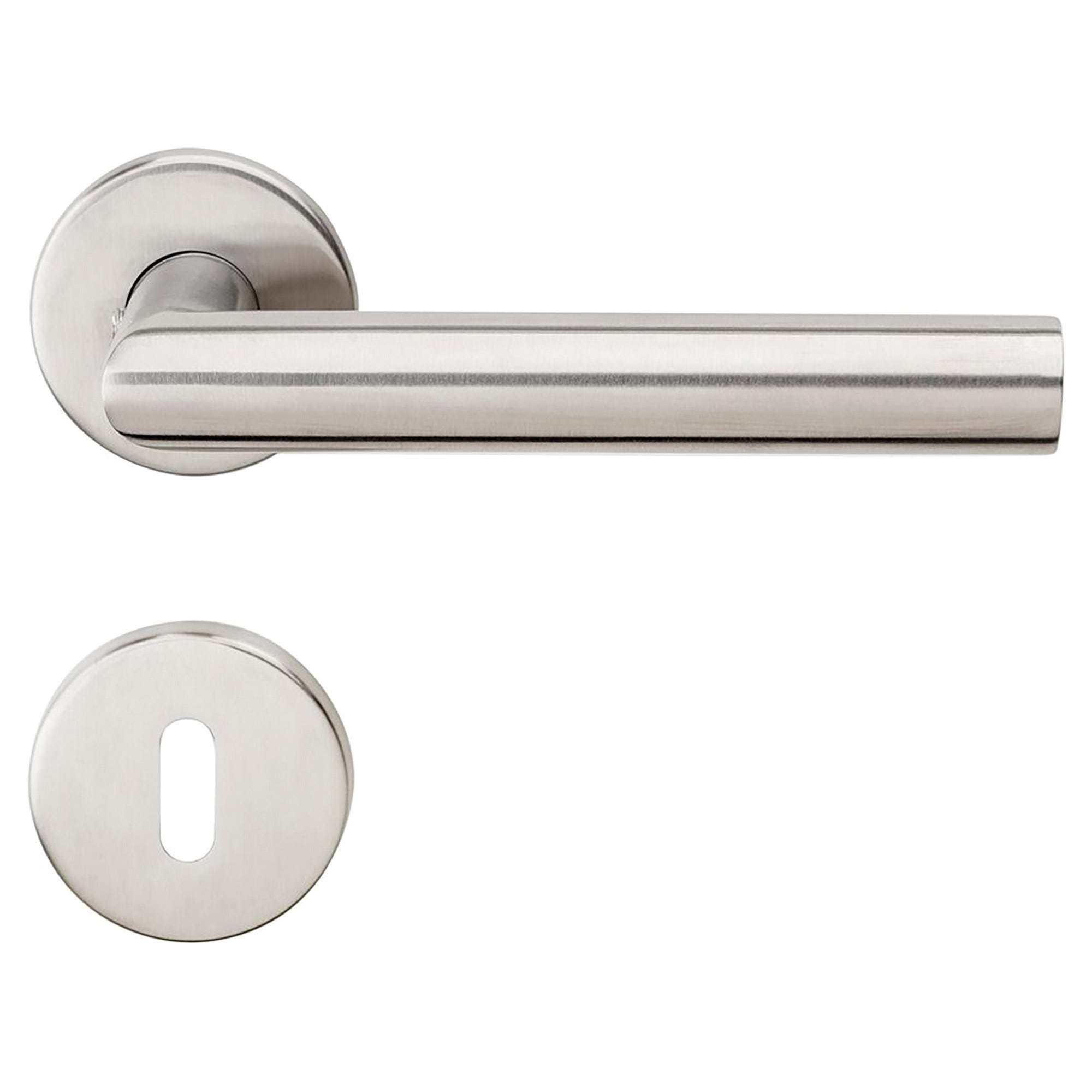 MANIGLIA A ROSETTA COTTALI - AXEL ACCIAIO INOX A4 AISI 304 QUADRO 8 mm ...