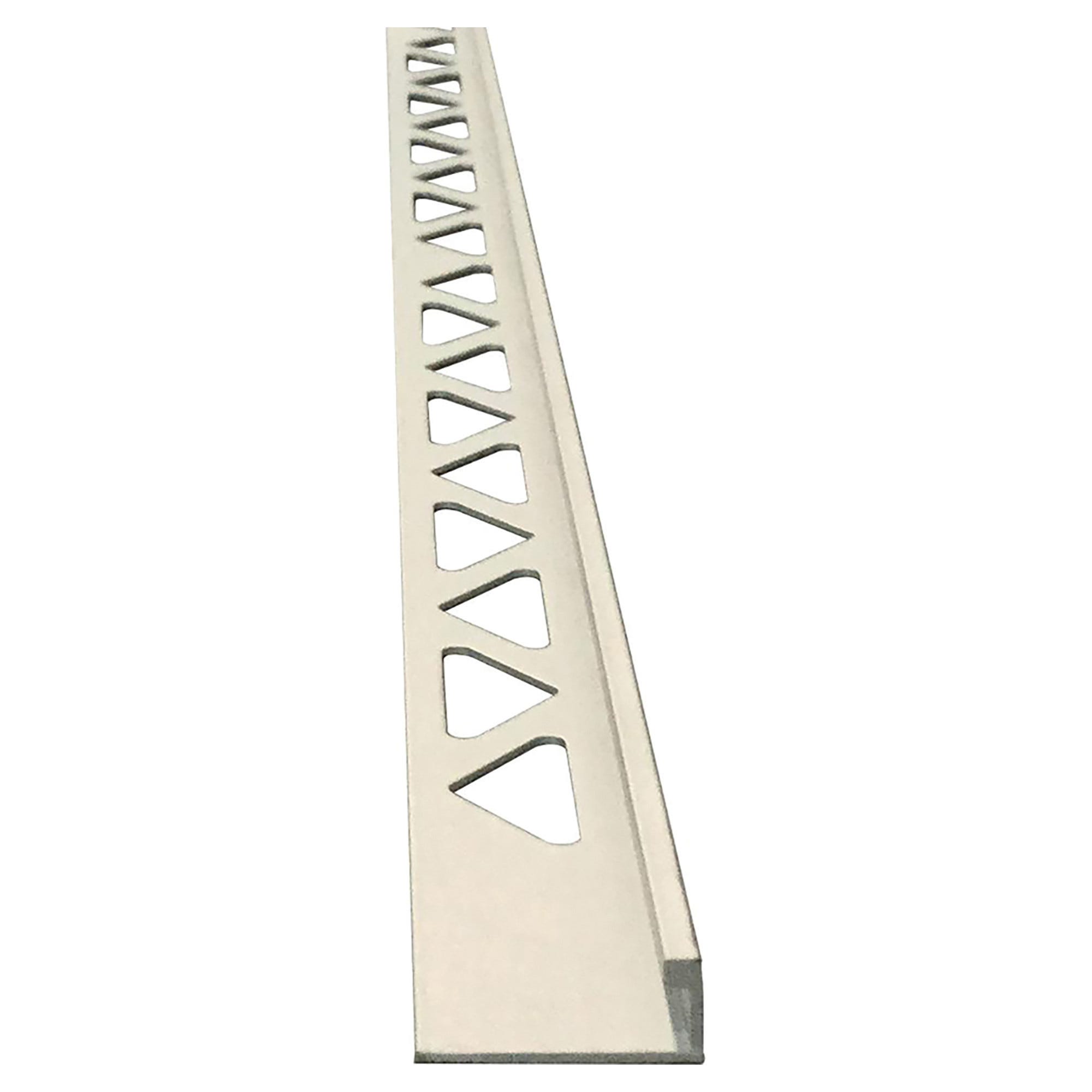 PROFILO TERMINALE ALLUMINIO ANODIZZATO L 270 cm H 8 mm ARGENTO