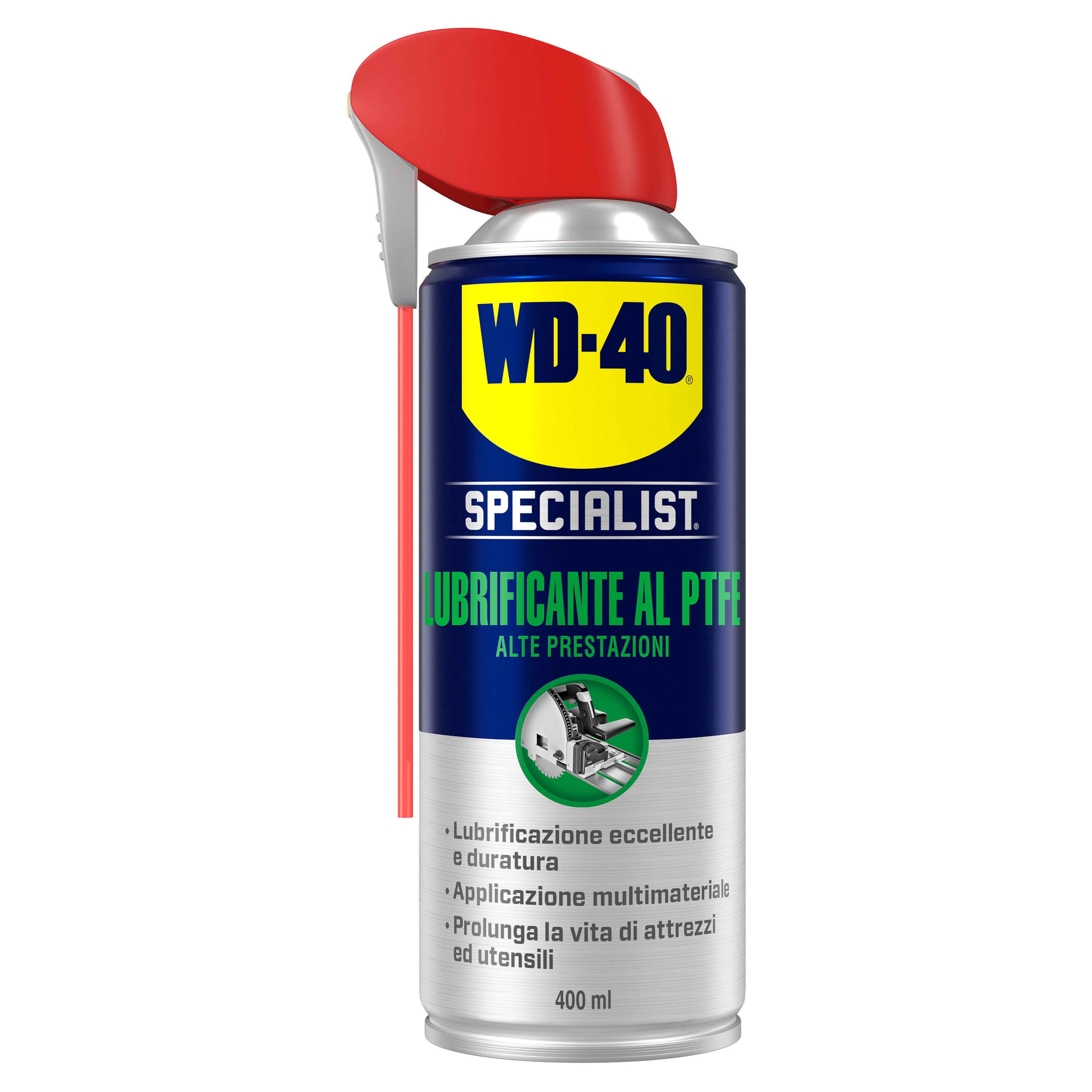 LUBRIFICANTE AL PTFE SPRAY 400 ml WD40 SPECIALIST AD ALTE PRESTAZIONI ...