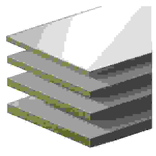 MDF 2 LATI NOBILITATO BIANCO SPESSORE 18 mm H244xL122 cm