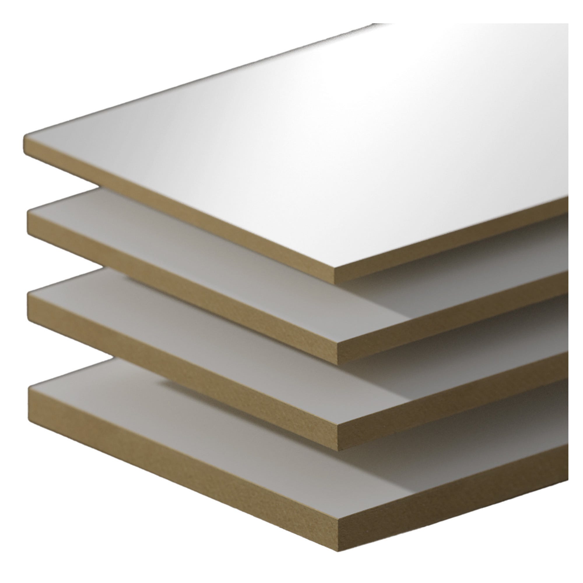 MDF 2 LATI NOBILITATO BIANCO SPESSORE 18 mm H244xL122 cm | Tecnomat