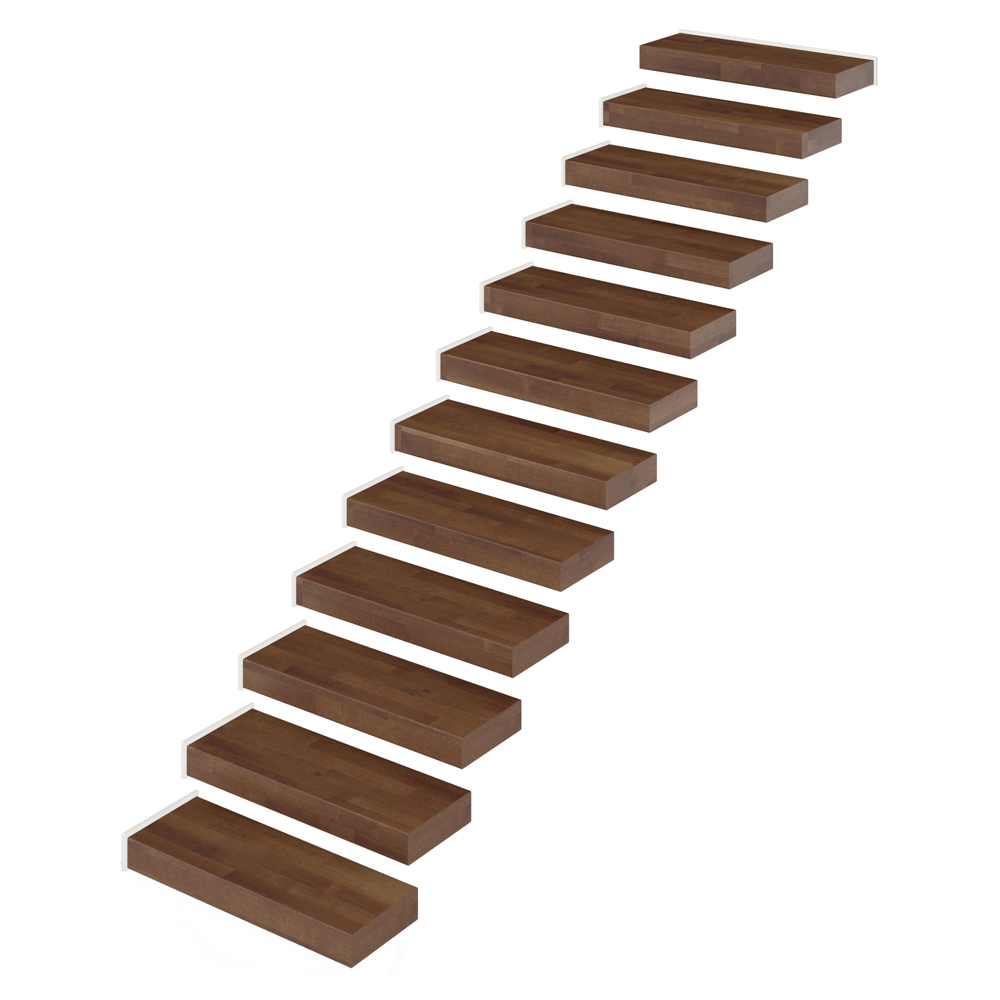 SOSPESA COMPONIBILE CM90 FAGGIO COLOR NOCE GRADINO L90xP31xH10 CM