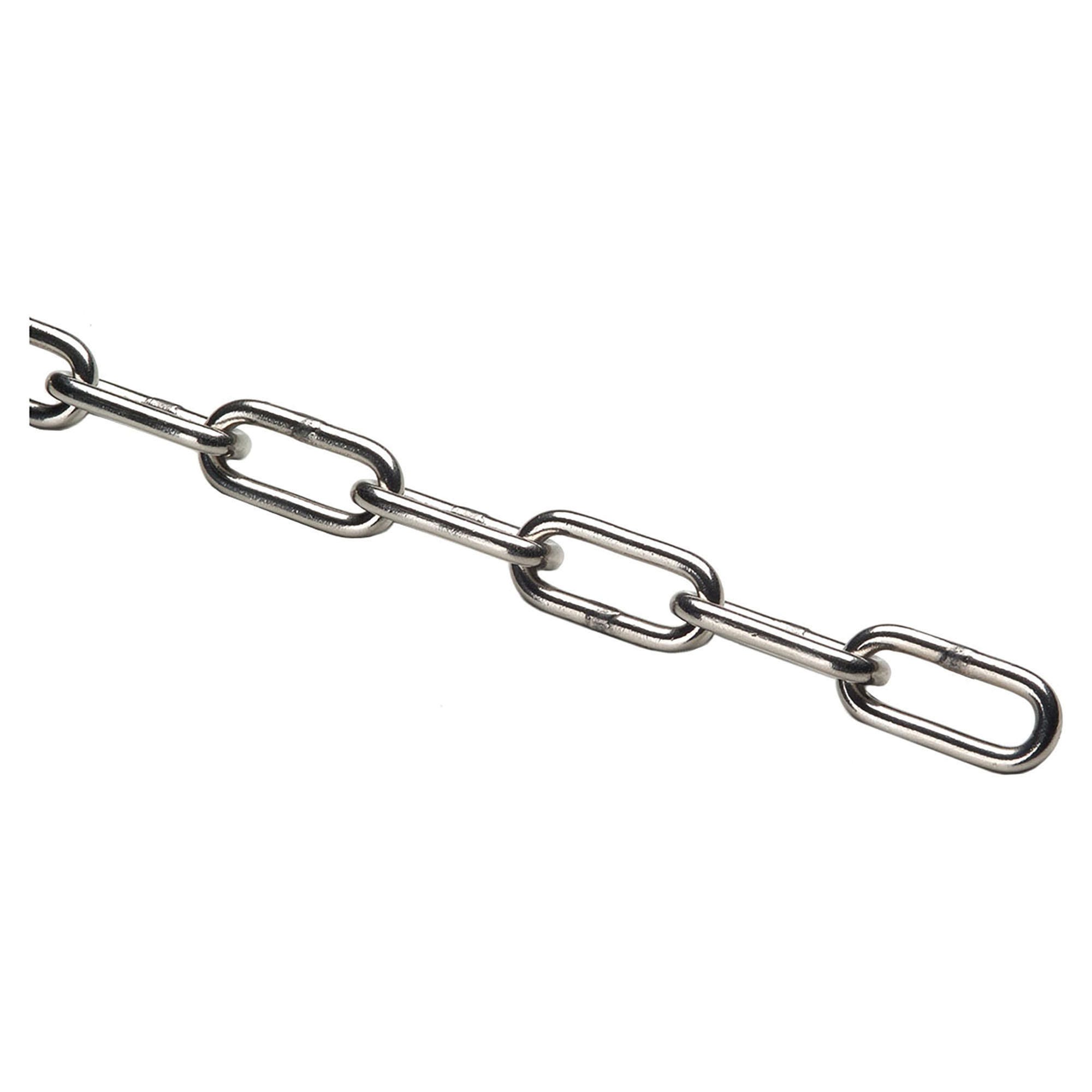 CATENA DIN 763 Ø 5x35 mm 40 m ACCIAIO INOX AISI 316 PORTATA 375 kg