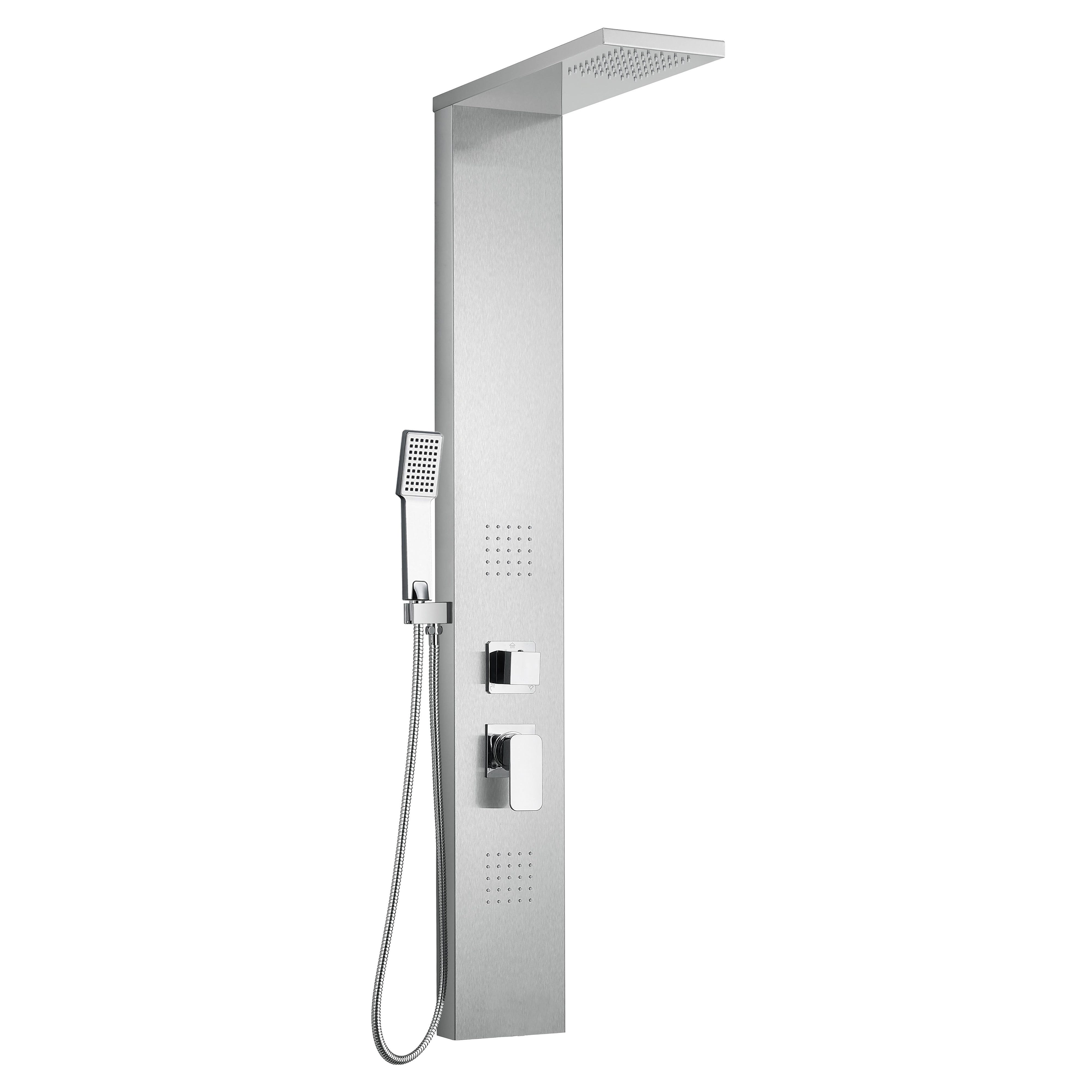 COLONNA DOCCIA IDRO ACQUAPRO AMANTEA IN ACCIAIO INOX 2 GETTI CON ...