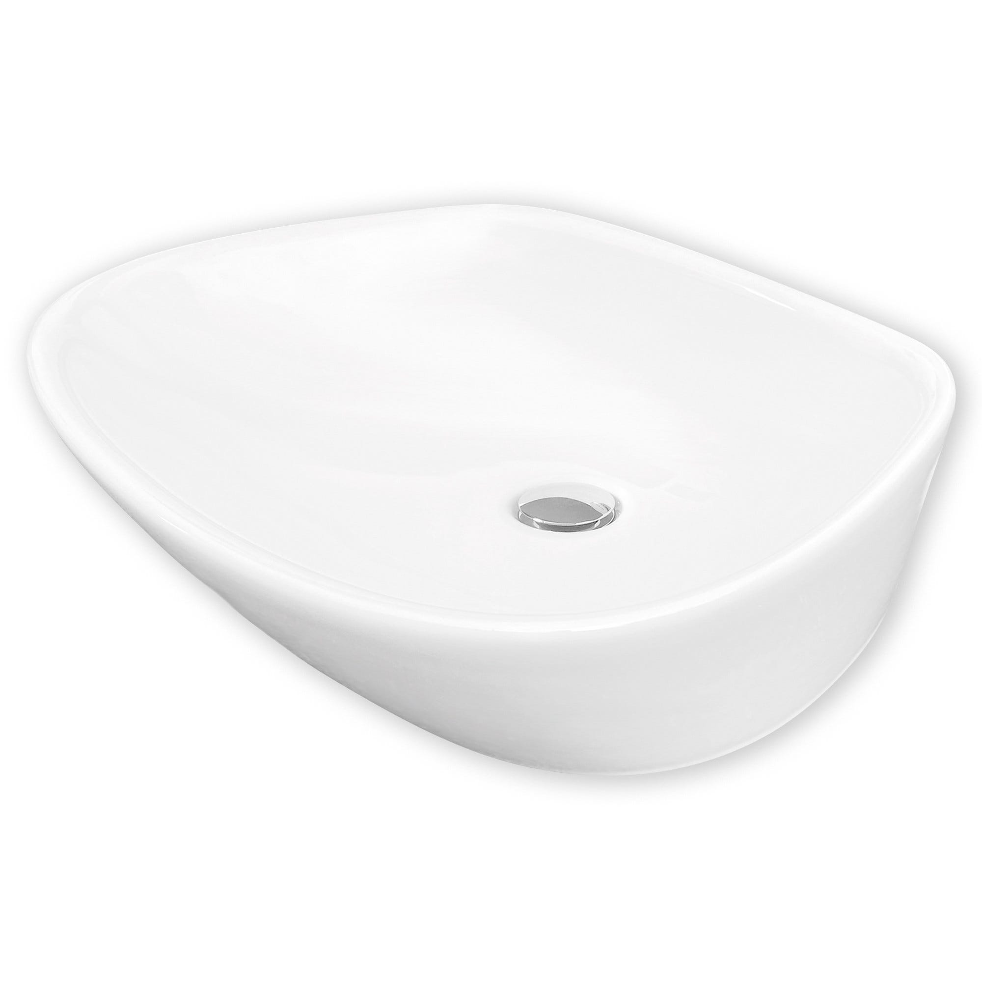 LAVABO SOSPESO E D'APPOGGIO SIMAS SERIE BORMIO IN CERAMICA BIANCO MATT 65x51 cm (LxP) | Tecnomat
