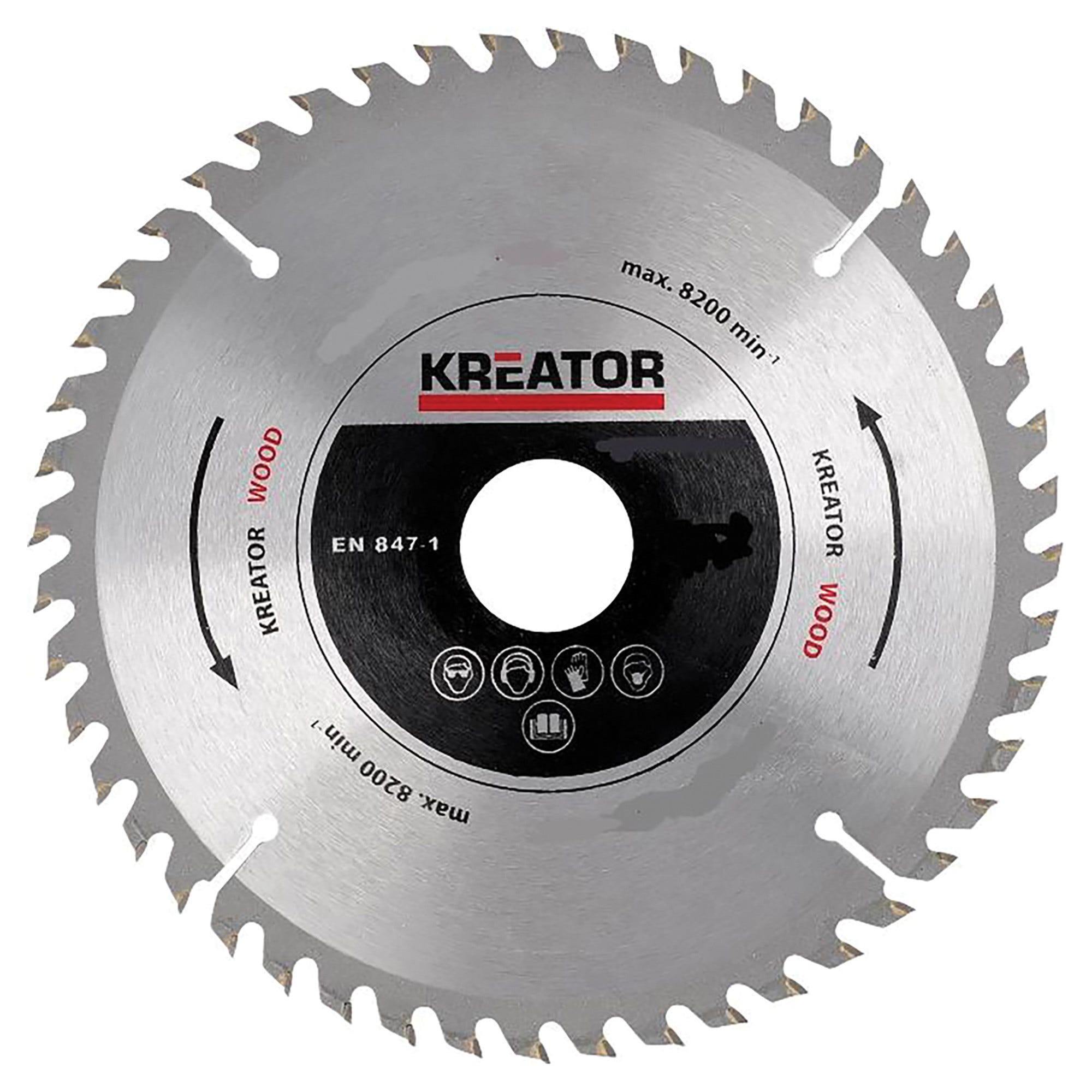 LAMA Ø216 mm KREATOR 60 DENTI Ø FORO 30 mm PER TRONCATRICE PER LEGNO ...