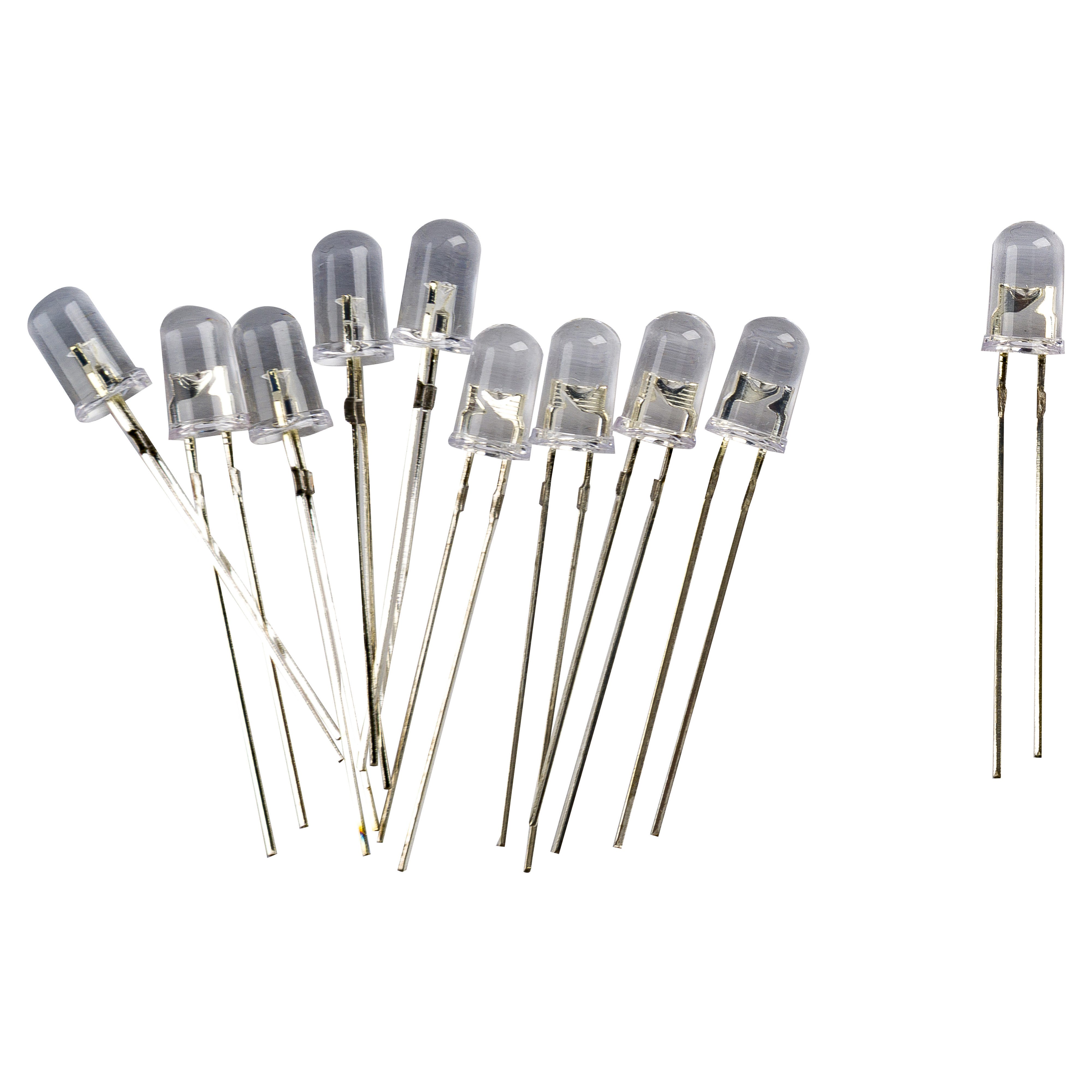 10 LED 5 mm ALTA LUMINOSITA' COLORE BLU 1,5-3V
