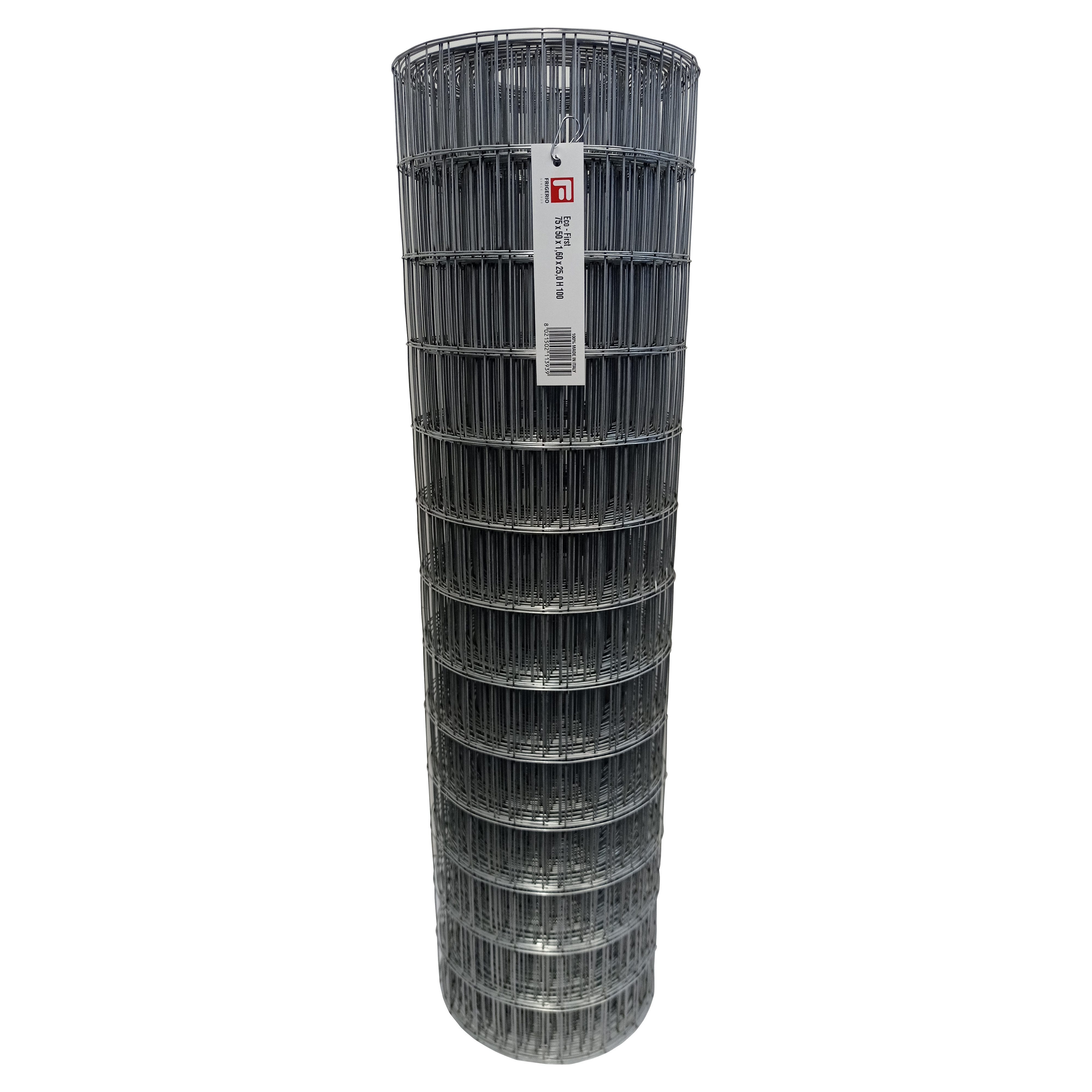 RETE ZINCATA 2x25 m MAGLIA 50x75 mm FILO Ø 1,70 mm